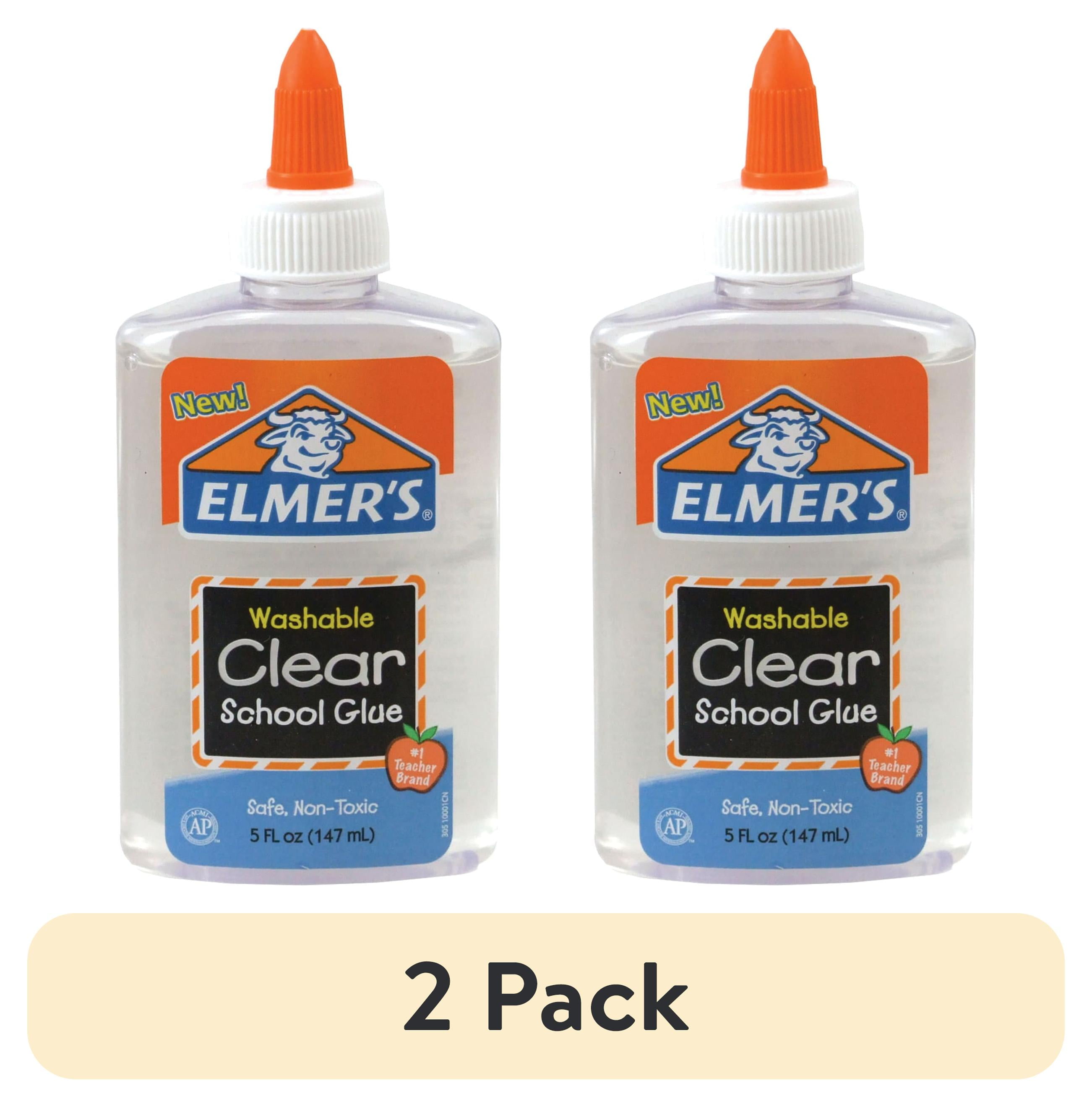 (2 pack) Elmer's Clear School Glue, 5 oz., 1 Hour Dry Time - Walmart.com