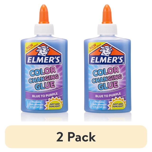 (2 pack) Elmer's Color Changing Liquid Glue, Great for Making Slime ...