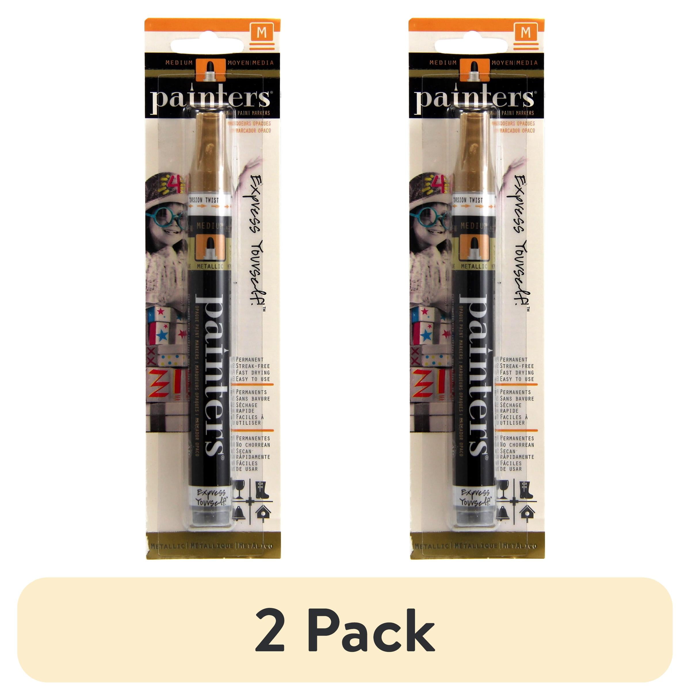 (2 pack) Elmer's Painters Opaque Paint Marker, Fine Point, Gold, 1 ...