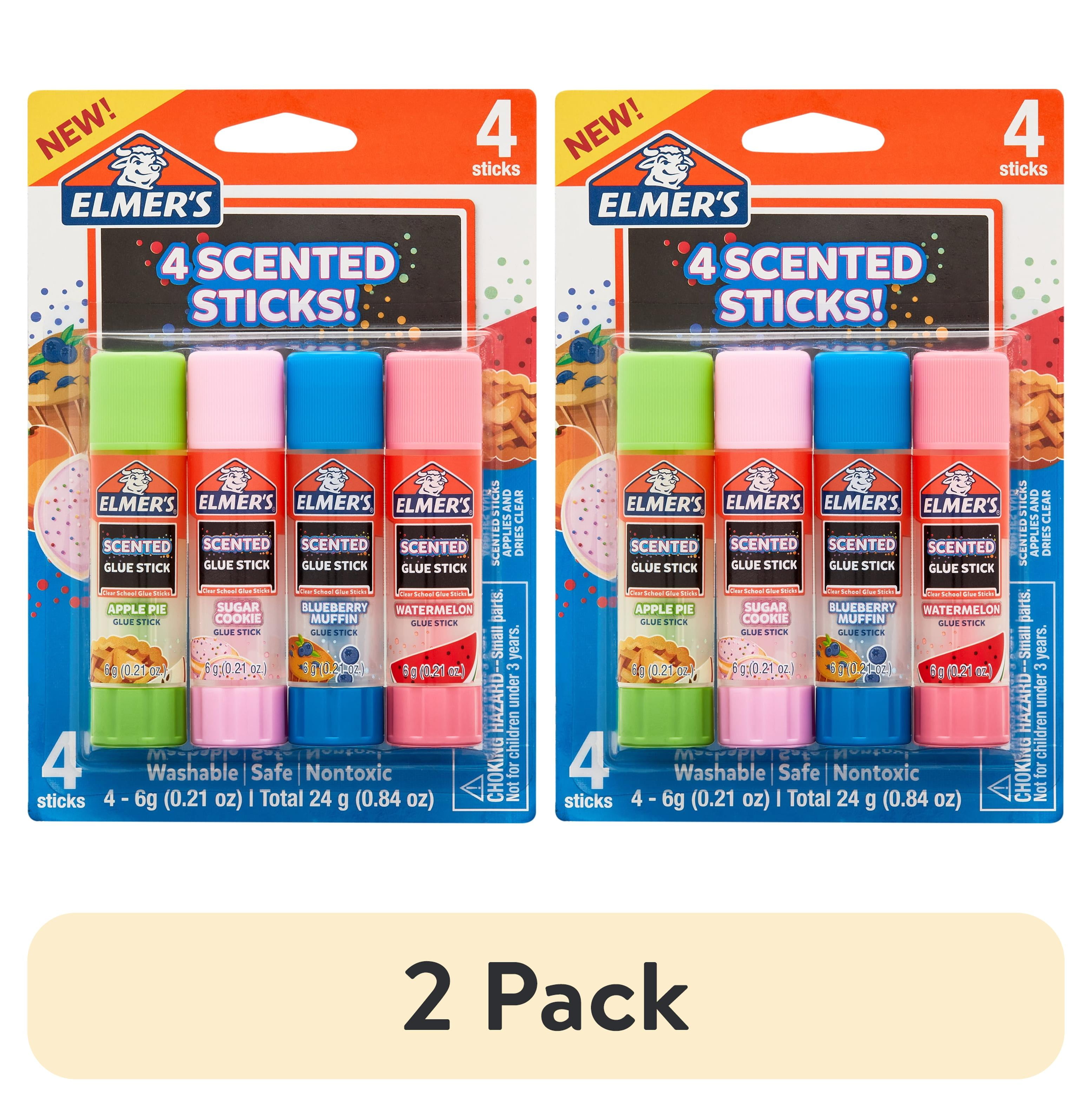 (2 pack) Elmer’s Scented Clear Glue Sticks, Safe and Nontoxic, Assorted ...