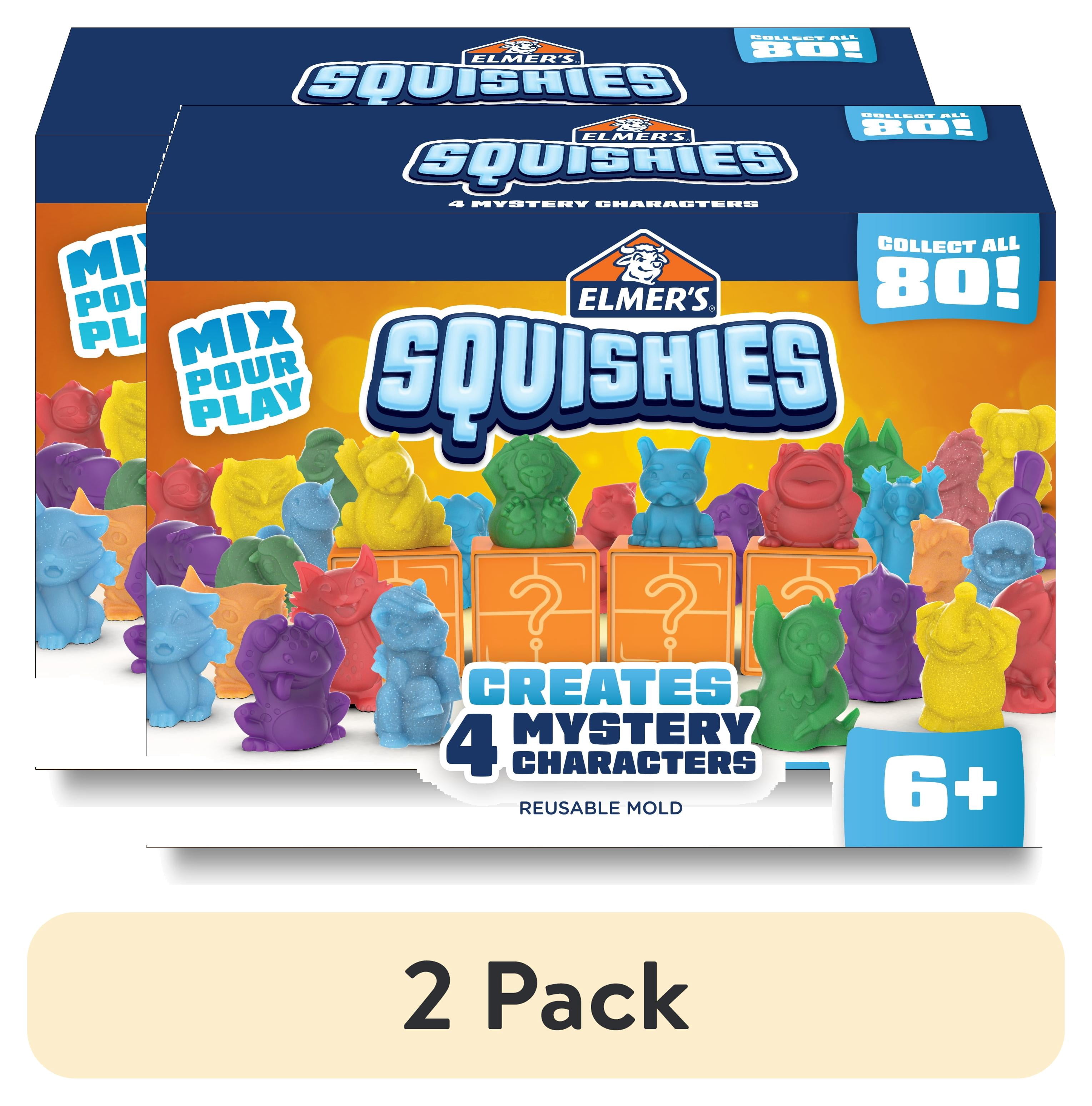 (2 pack) Elmer’s Squishies DIY Squishy Toy Kit, 4 Mystery Characters ...