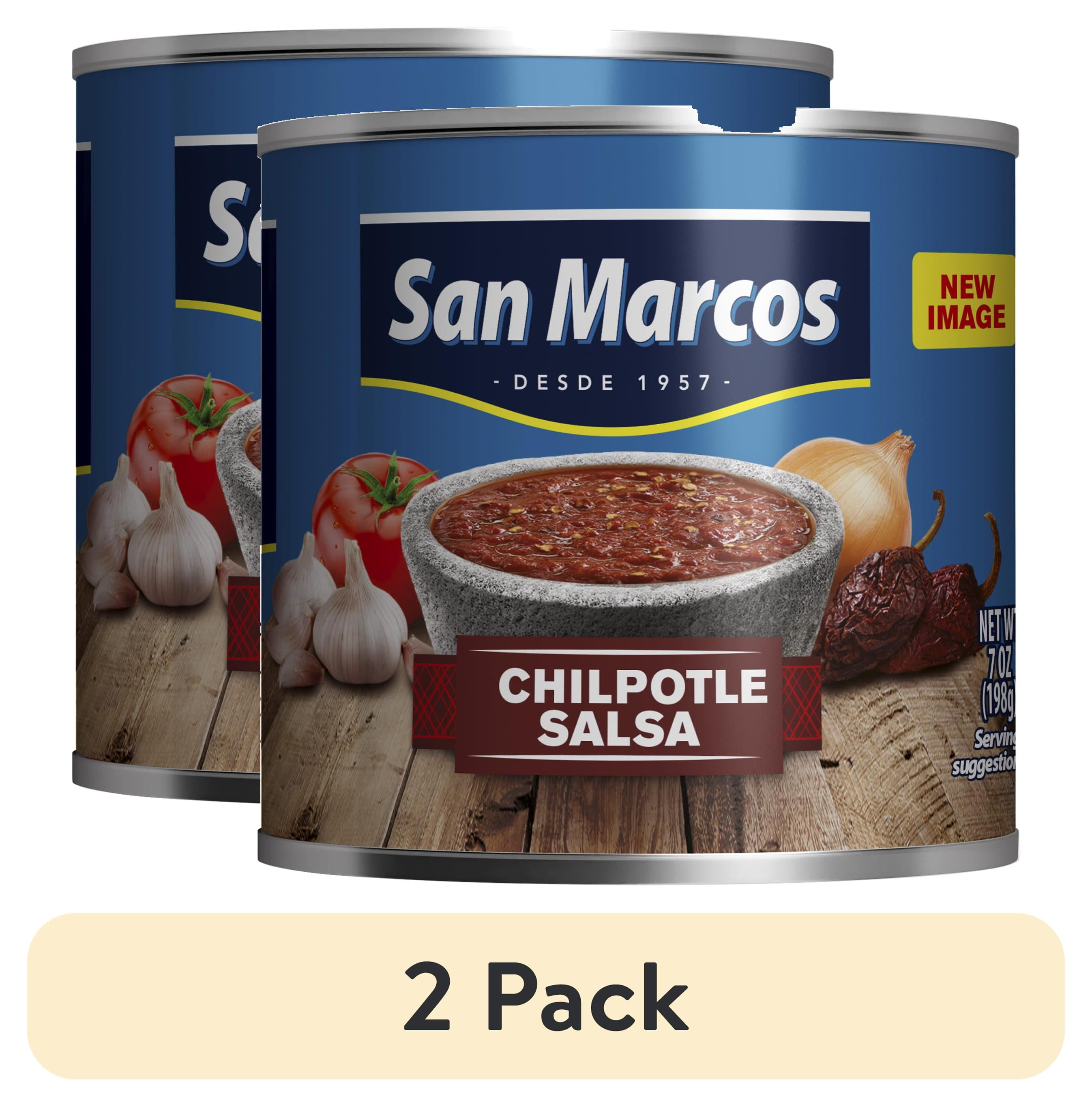 (2 pack) San Marcos Shelf Stable Chipotle Salsa, 7 oz Can - Walmart.com