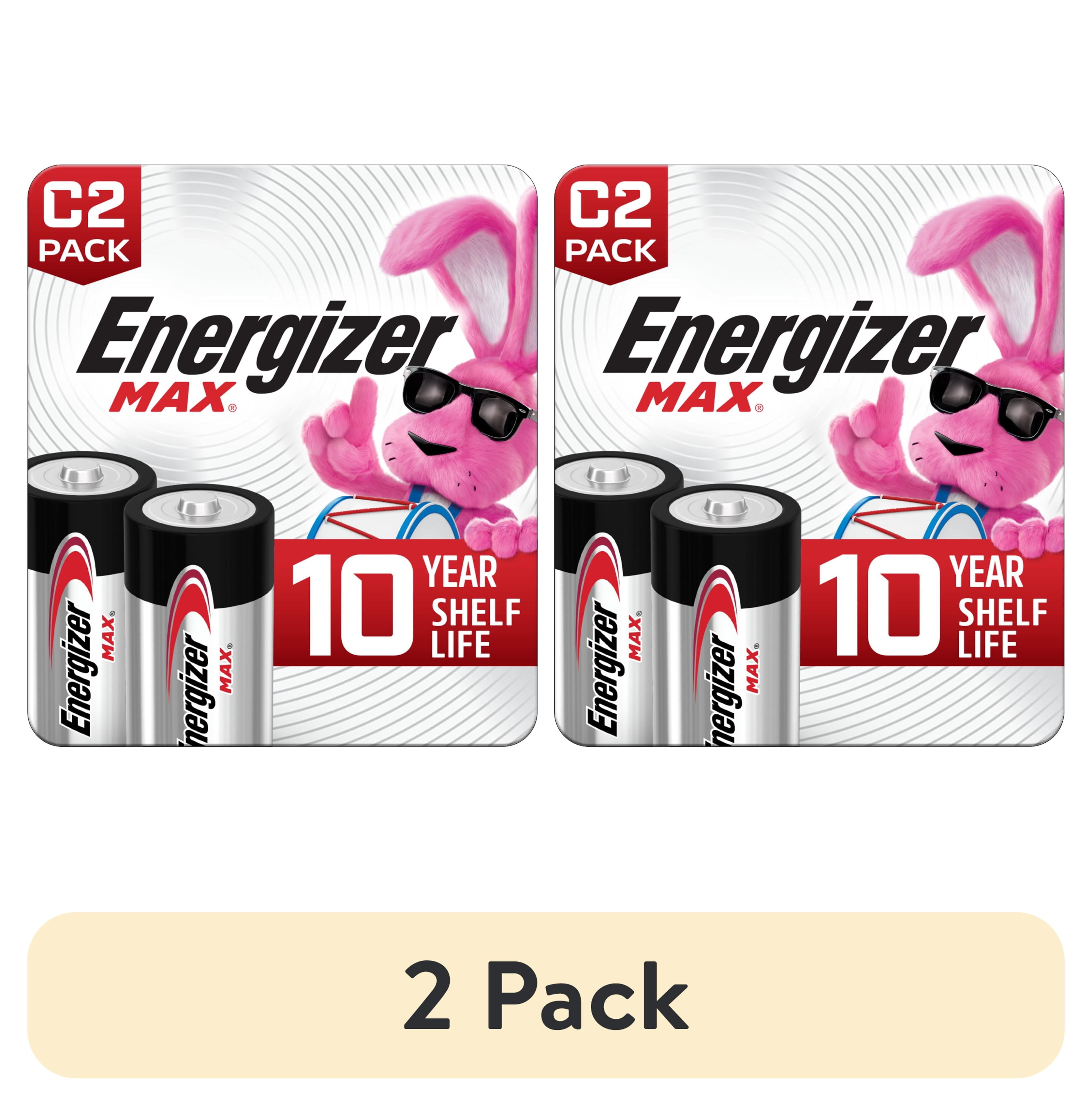 (2 pack) Energizer MAX C Batteries (2 Pack), C Cell Alkaline Batteries ...
