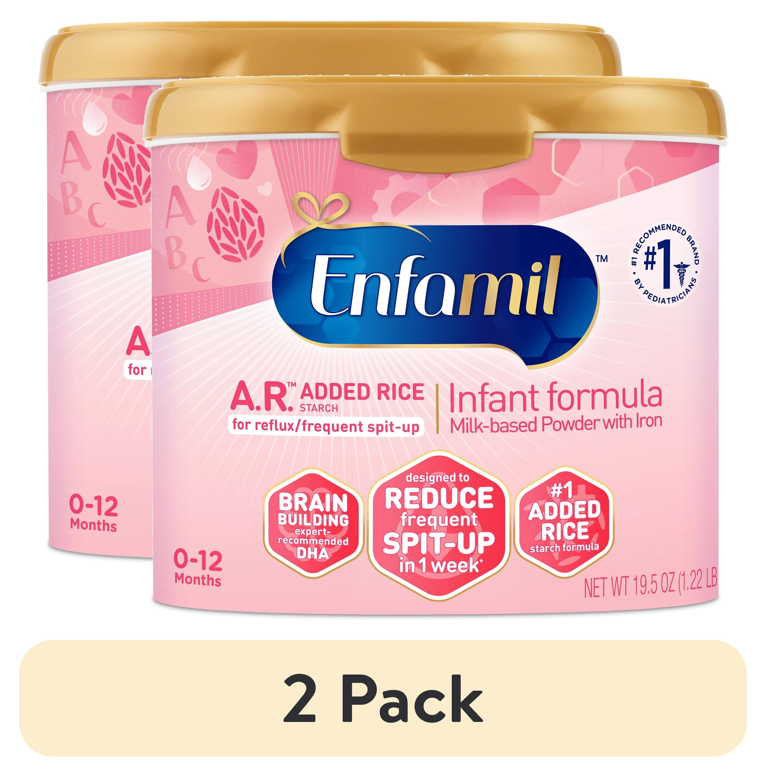 (2 pack) Enfamil A.R. Powder Baby Formula, Designed to Reduce Frequent ...