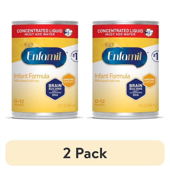 (2 pack) Enfamil Concentrated Liquid Baby Formula with Iron, 13 fl oz ...