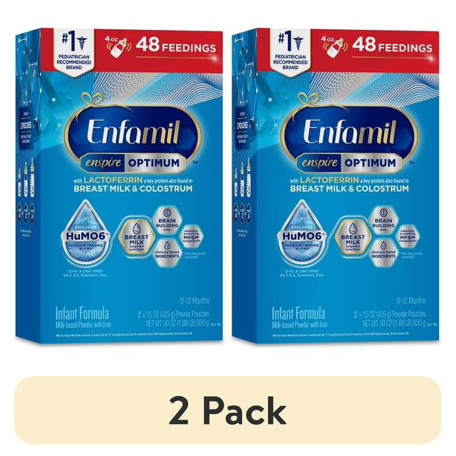 (2 pack) Enfamil Optimum Powder Baby Formula, Our Closest to Breast ...