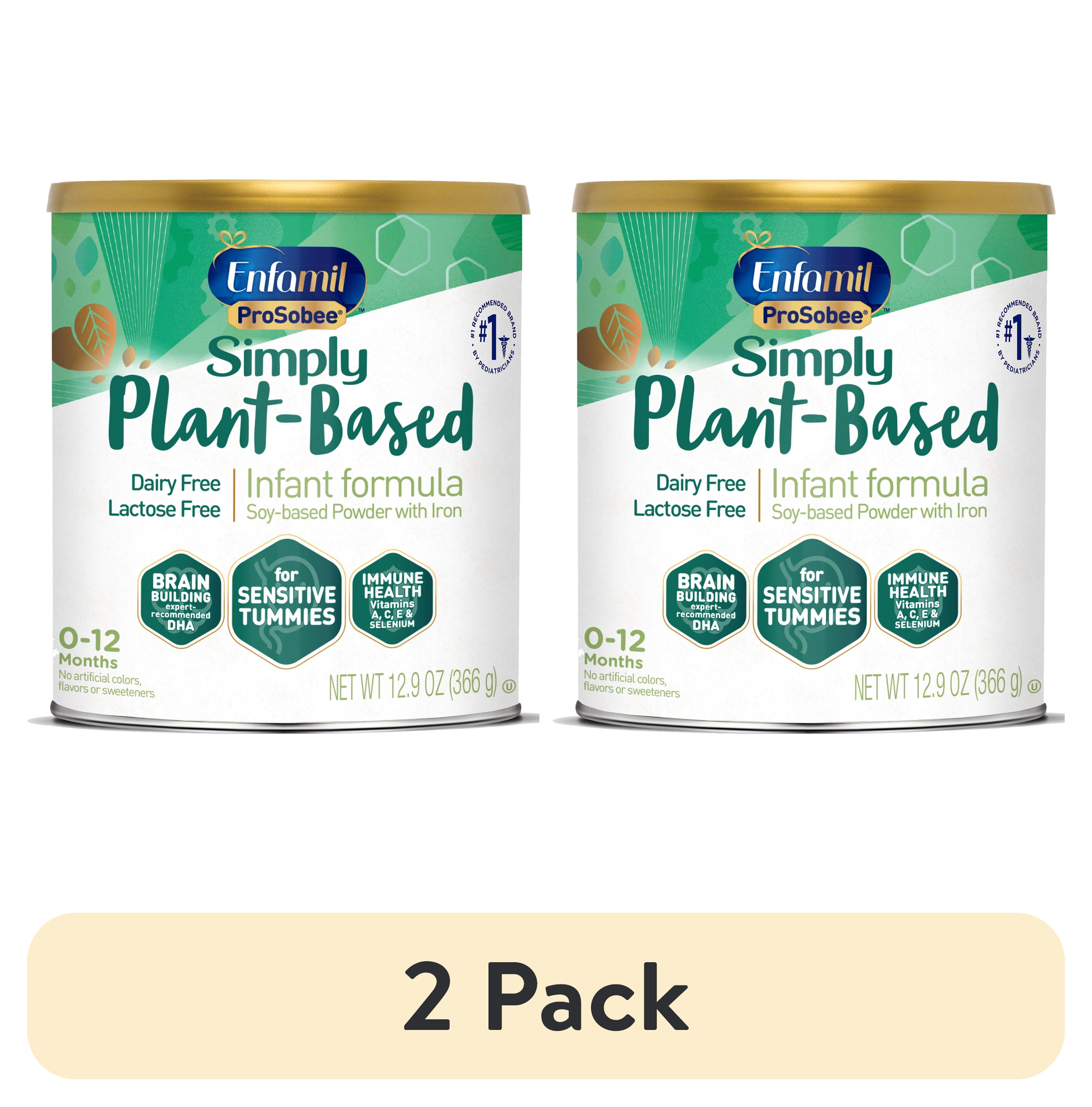 (2 pack) Enfamil ProSobee Plant-Based Powder Baby Formula, Dairy Free ...