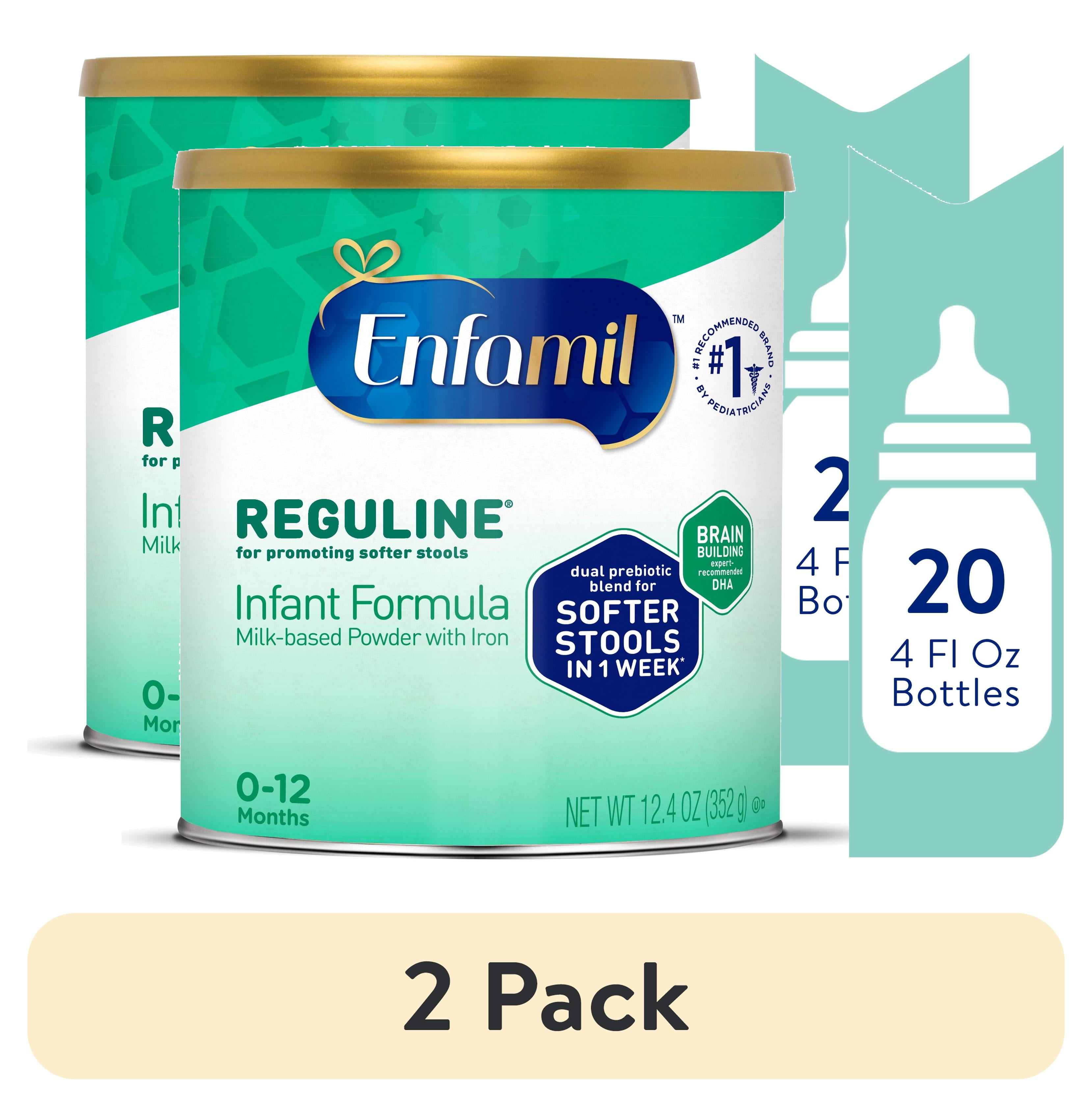 (2 pack) Enfamil Reguline Powder Baby Formula, Promotes Soft Stools, 12 ...