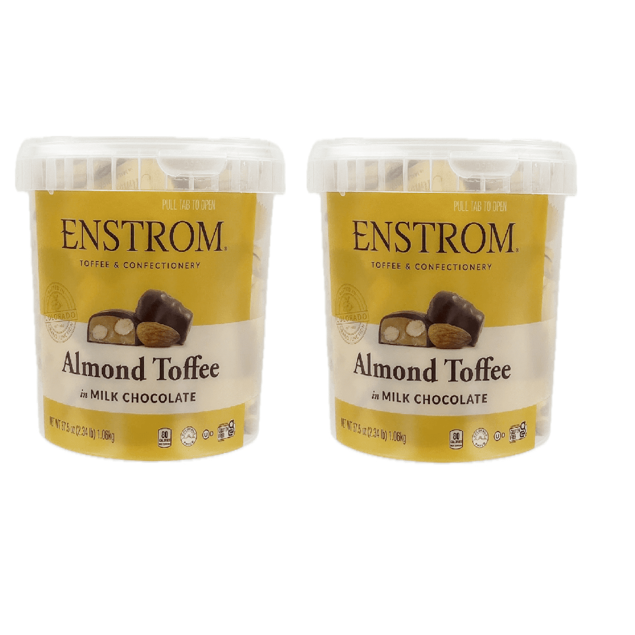 (2 pack) Enstrom Almond Toffee Milk Chocolate Petites 37.5 Ounce (75 ...