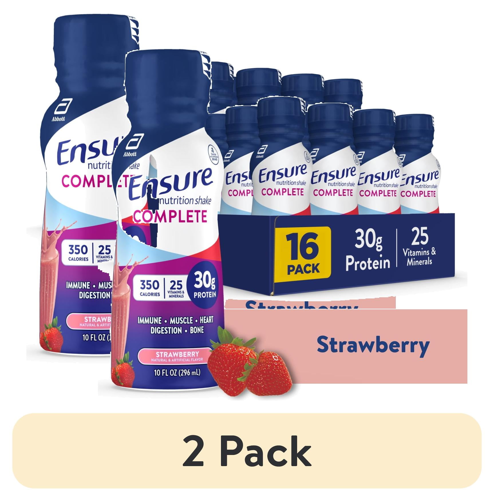 (2 pack) Ensure COMPLETE Nutrition Shake, 30G Protein, Strawberry, 10 ...
