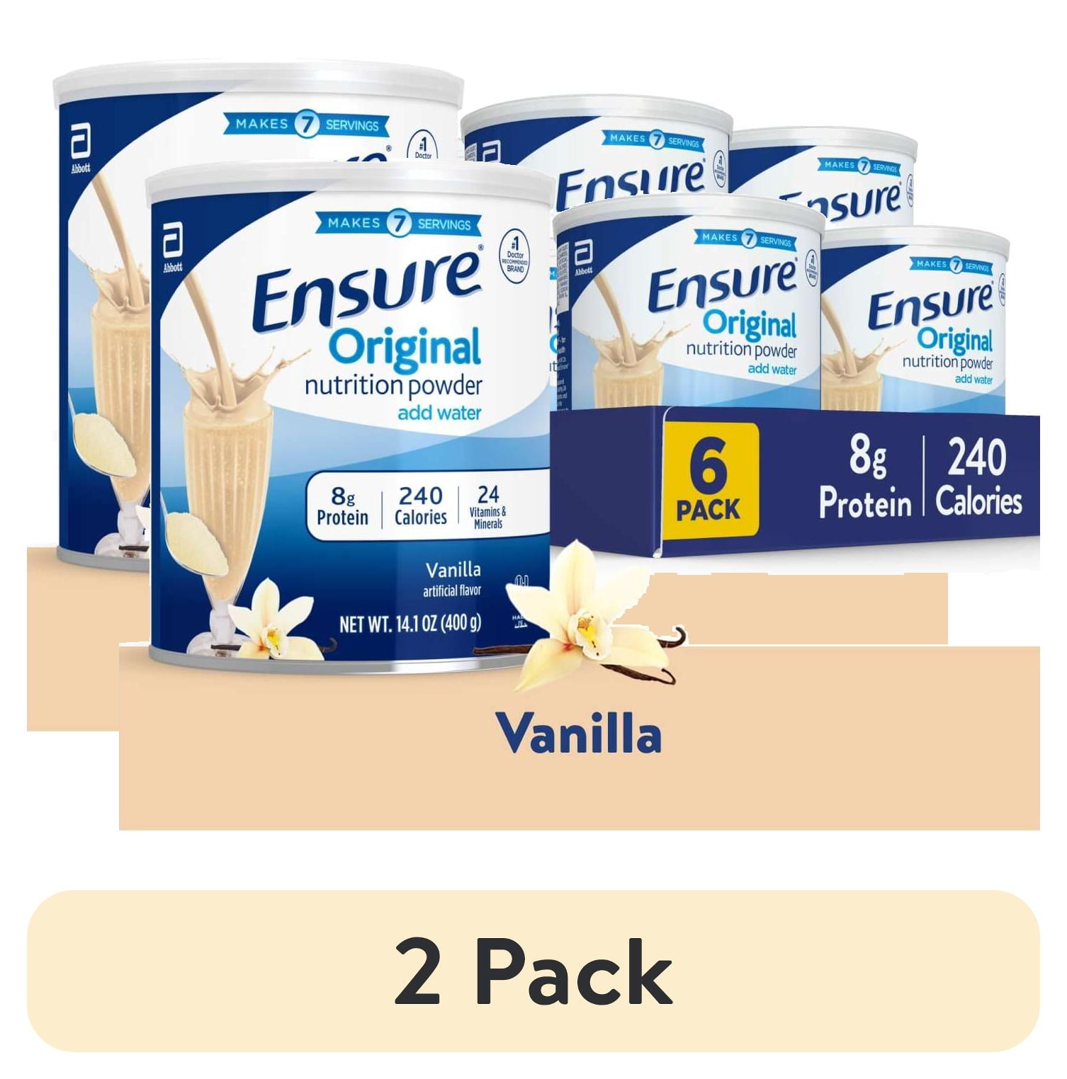(2 pack) Ensure Original Vanilla Nutrition Powder, Protein Powder, 14.1 ...