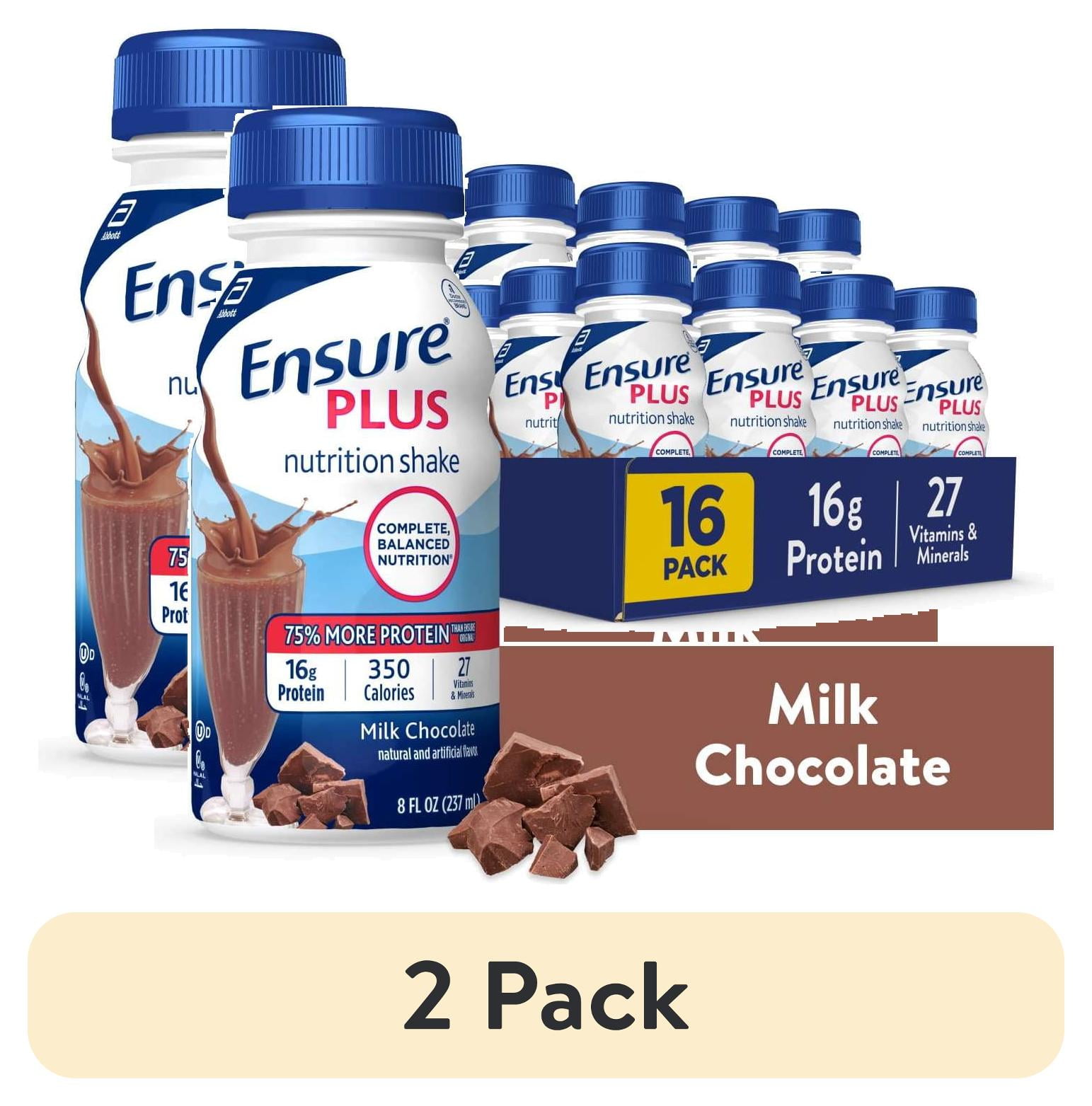 (2 pack) Ensure Plus Meal Replacement Nutrition Shake, Milk Chocolate ...