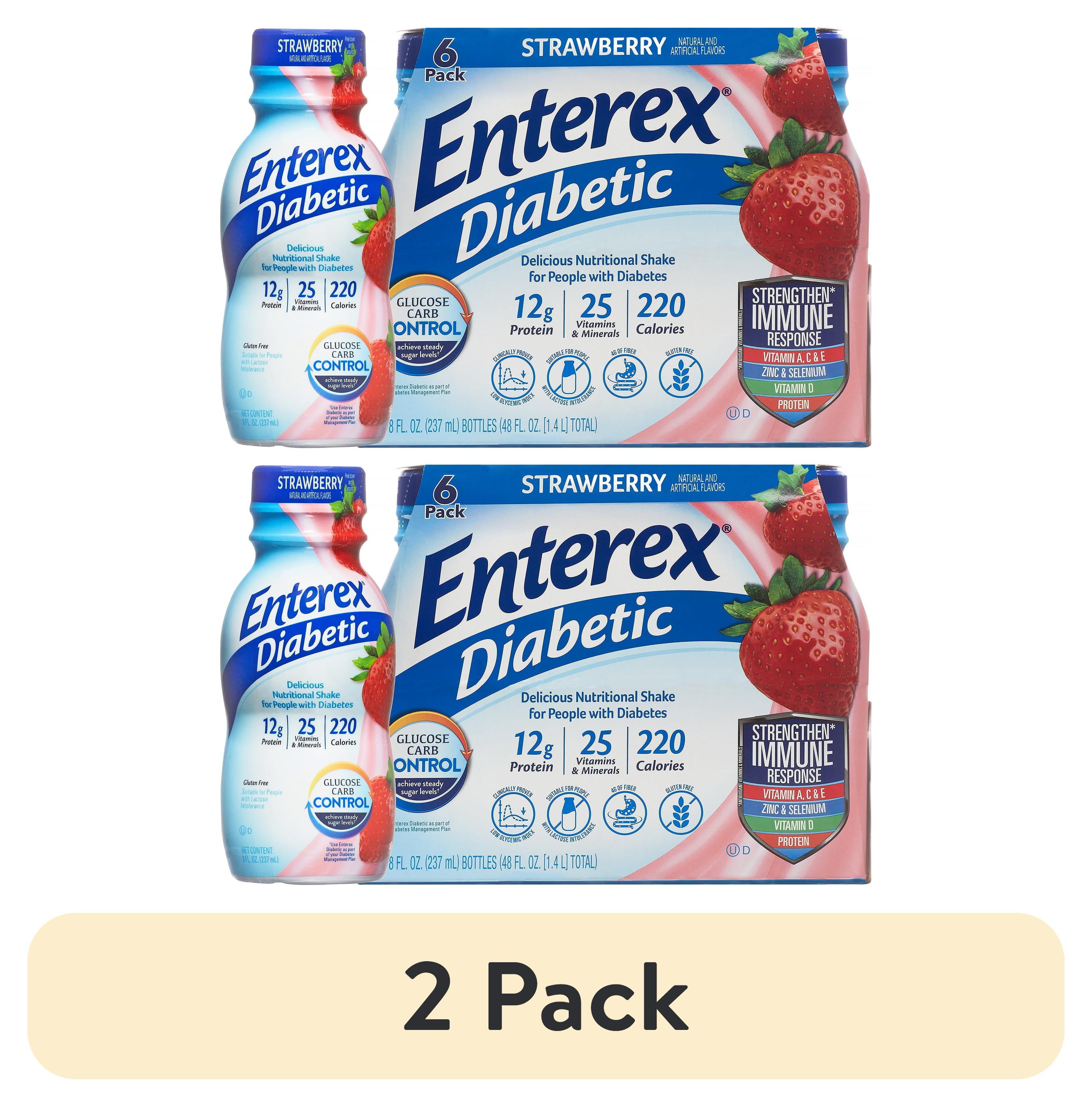 (2 pack) Enterex Diabetic Nutritional Meal Replacement Shake,for People ...