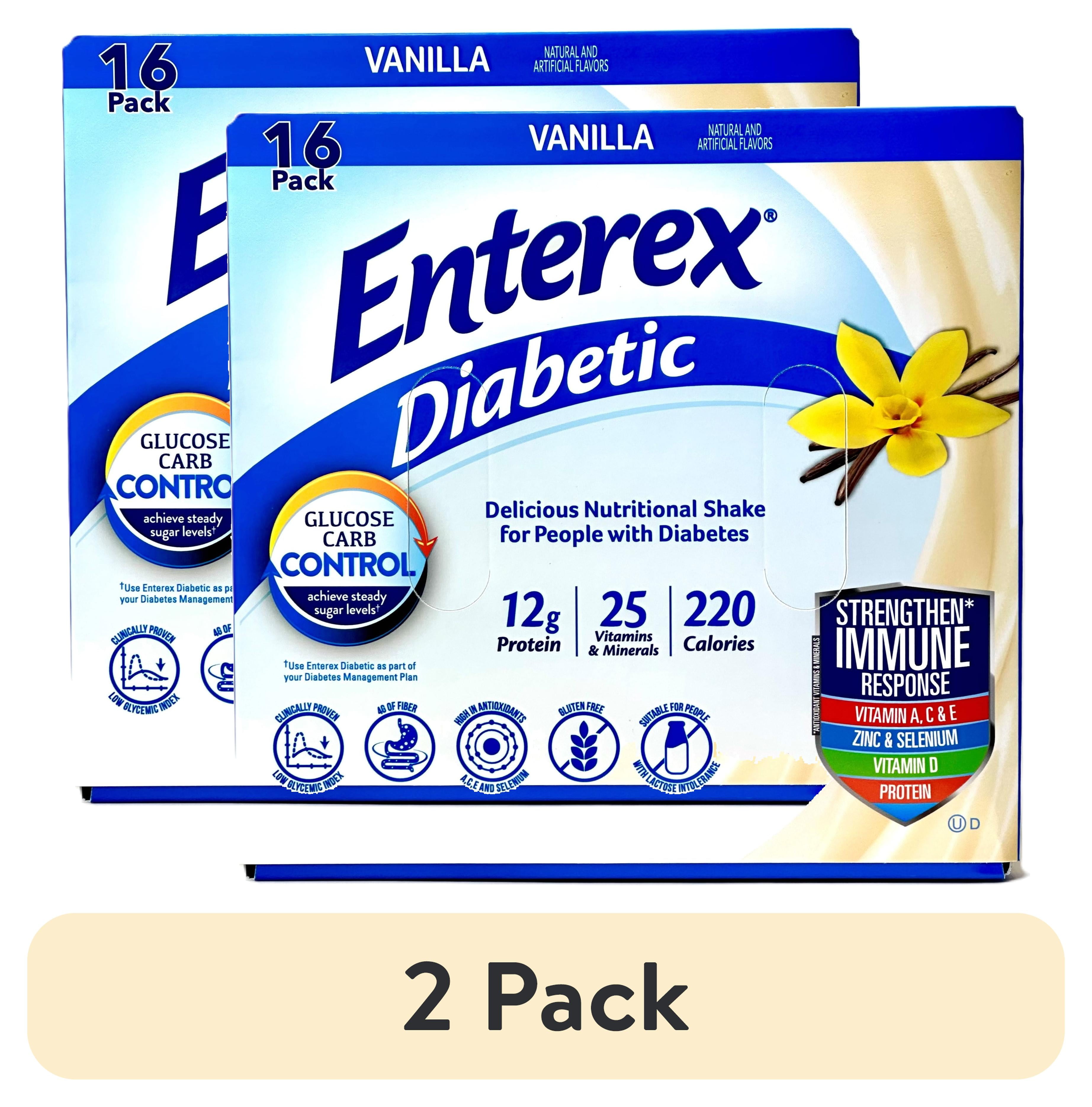 (2 pack) Enterex Diabetic Nutritional Meal Replacement Shake,for People ...