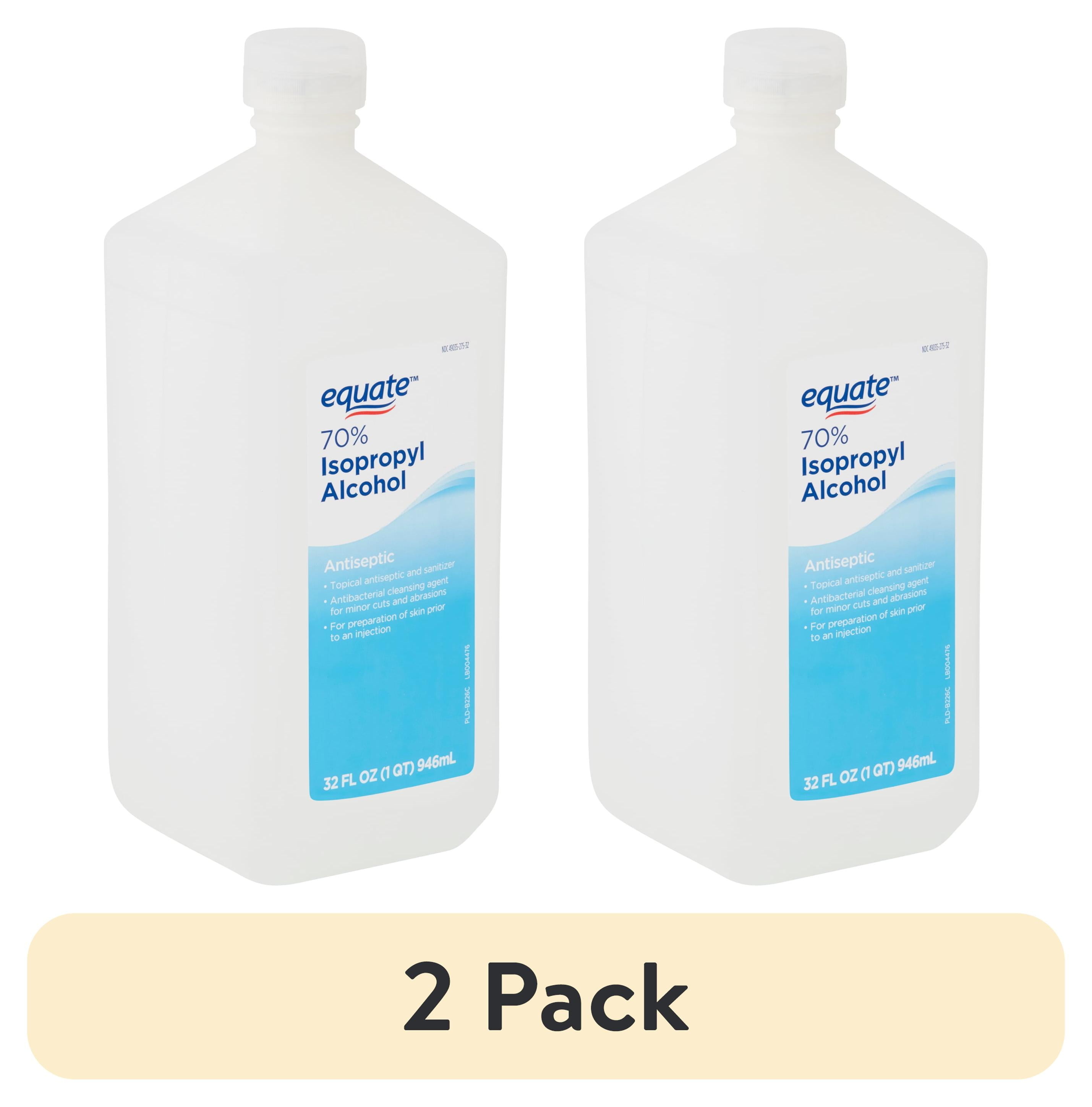 (2 pack) Equate 70% Isopropyl Alcohol Antiseptic, 32 fl oz - Walmart.com