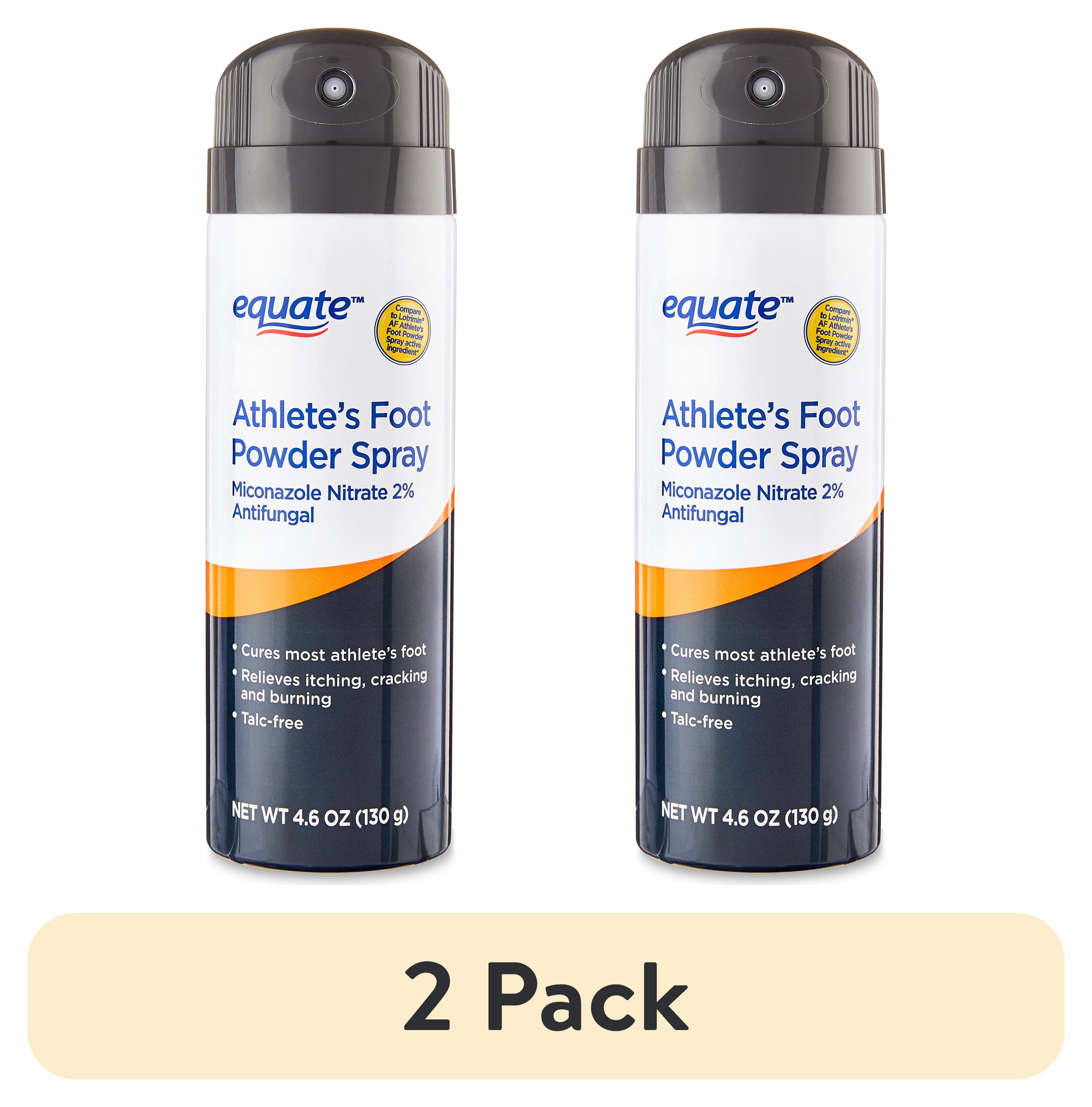 (2 pack) Equate Athlete’s Foot Antifungal Powder Spray, Miconazole ...