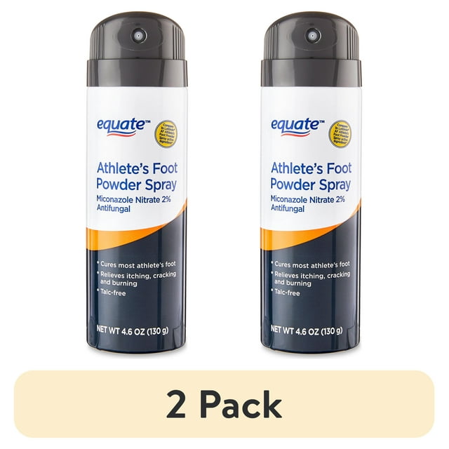 (2 pack) Equate Athlete’s Foot Antifungal Powder Spray, Miconazole ...