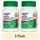 (2 pack) Equate Extra Strength Headache Relief Acetaminophen, Aspirin ...