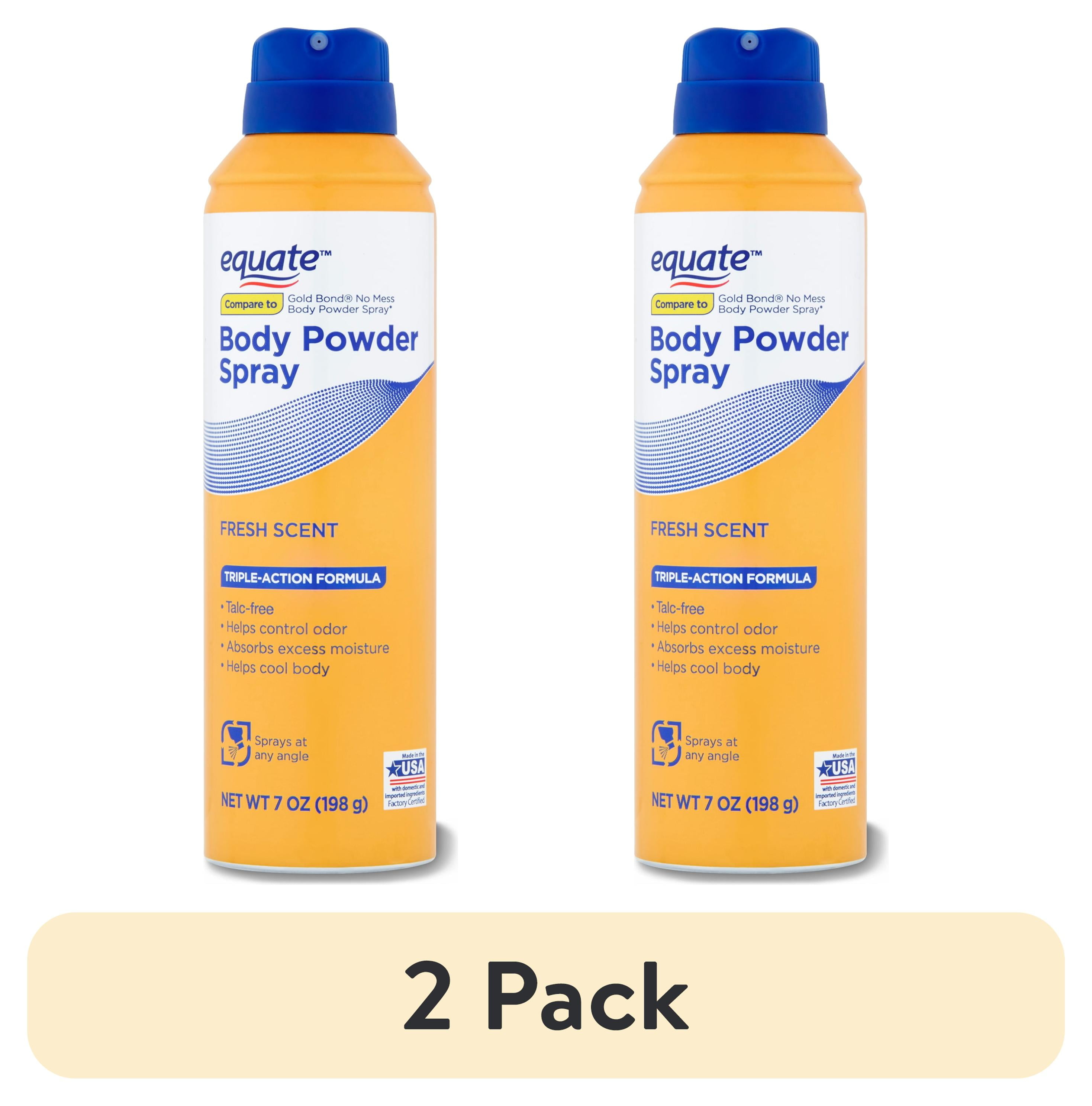 (2 pack) Equate Body Powder Spray, Fresh Scent, 10 oz - Walmart.com