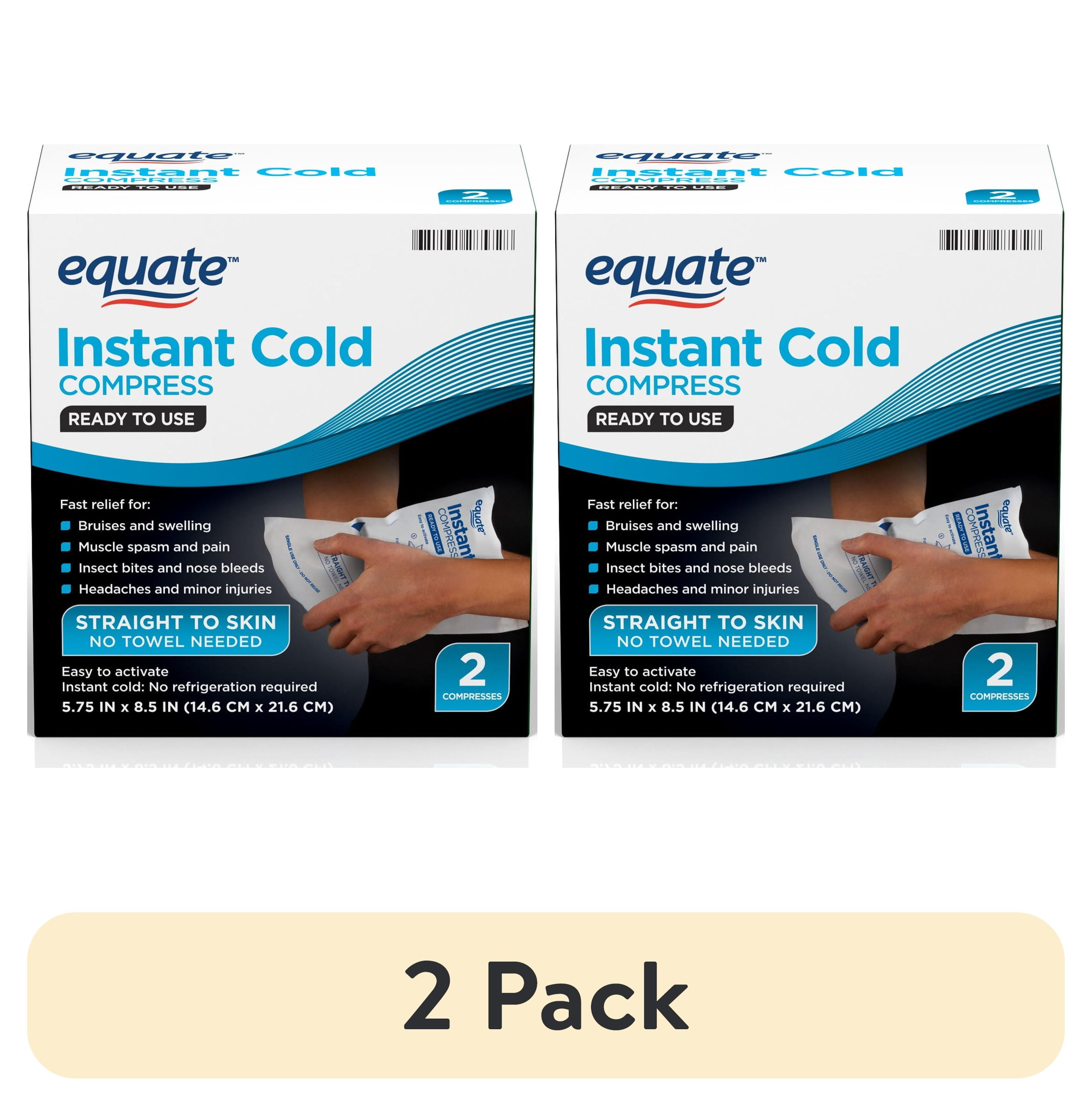(2 pack) Equate Instant Cold Compress, 2 Count - Walmart.com