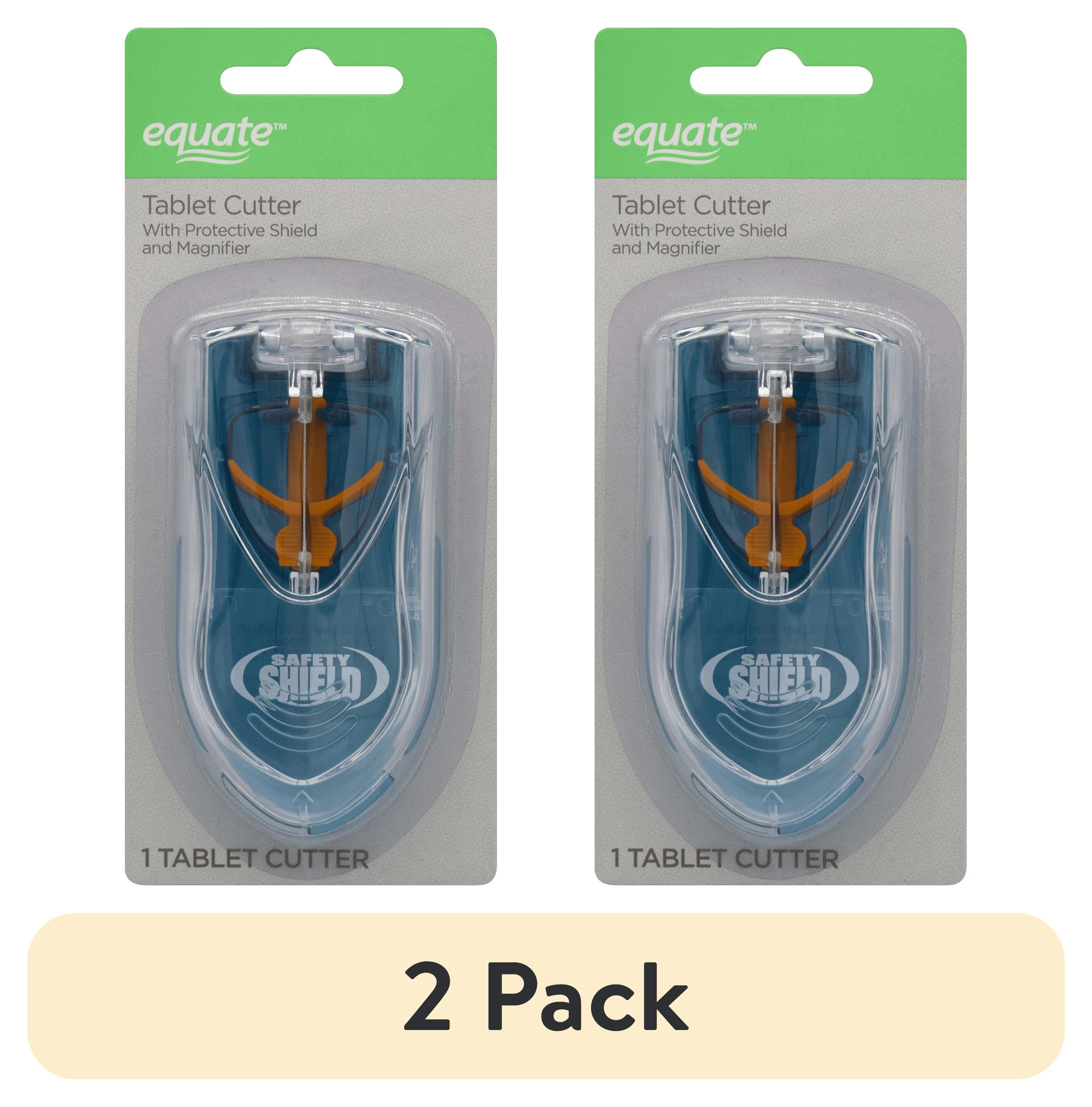(2 pack) Equate Pill Cutter with Safety Shield and Magnifier, Plastic ...