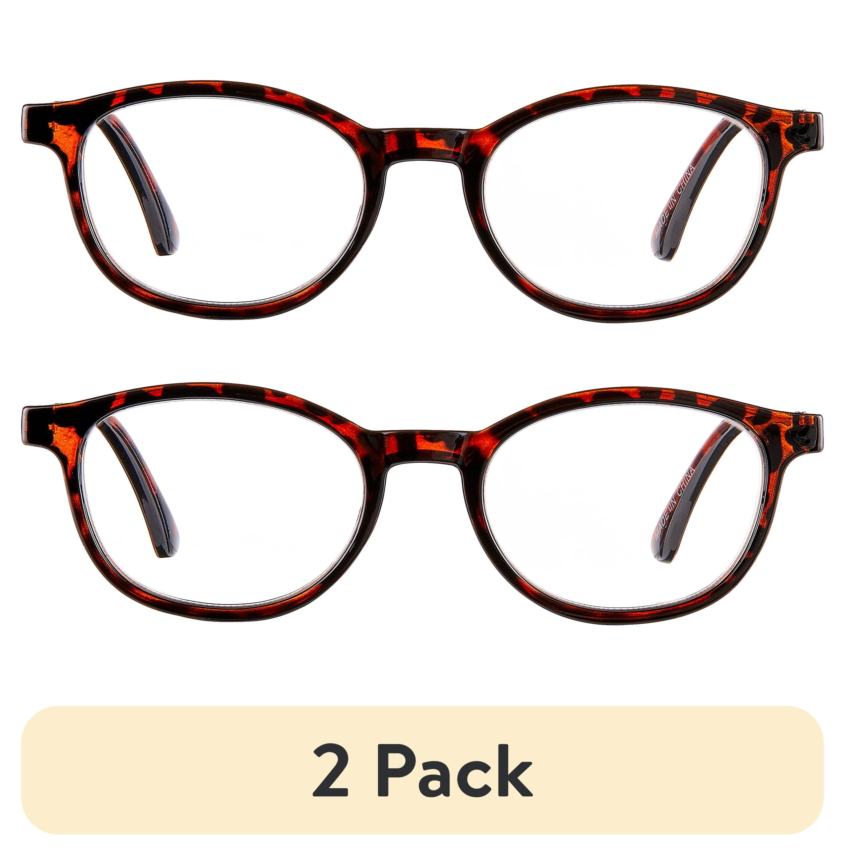 (2 pack) Equate 3-pack Unisex Rectangular Reading Glasses Ts-1011, +1. ...