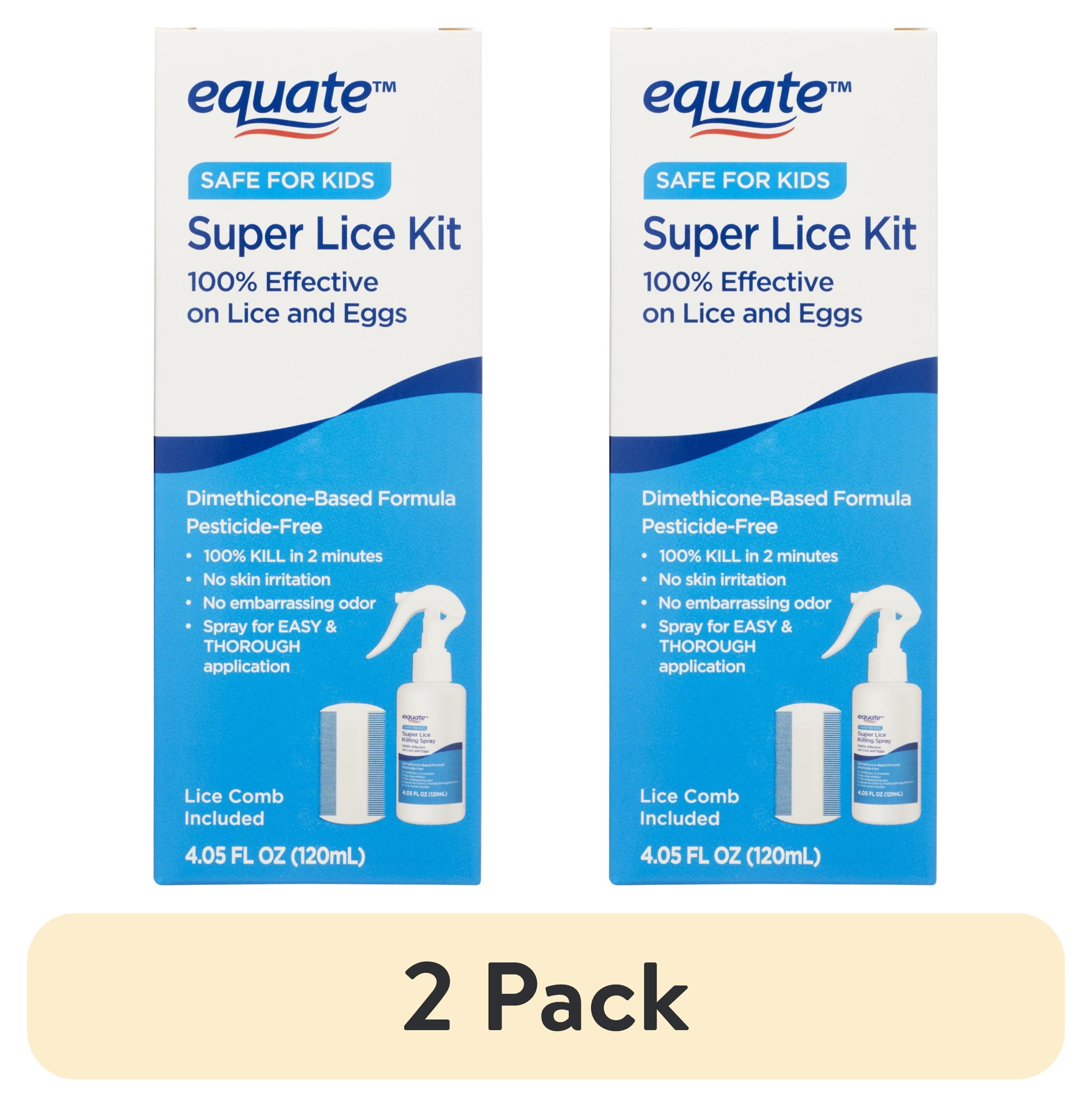 (2 pack) Equate Super Lice Kit, Comb Included, 4.05 fl oz - Walmart.com