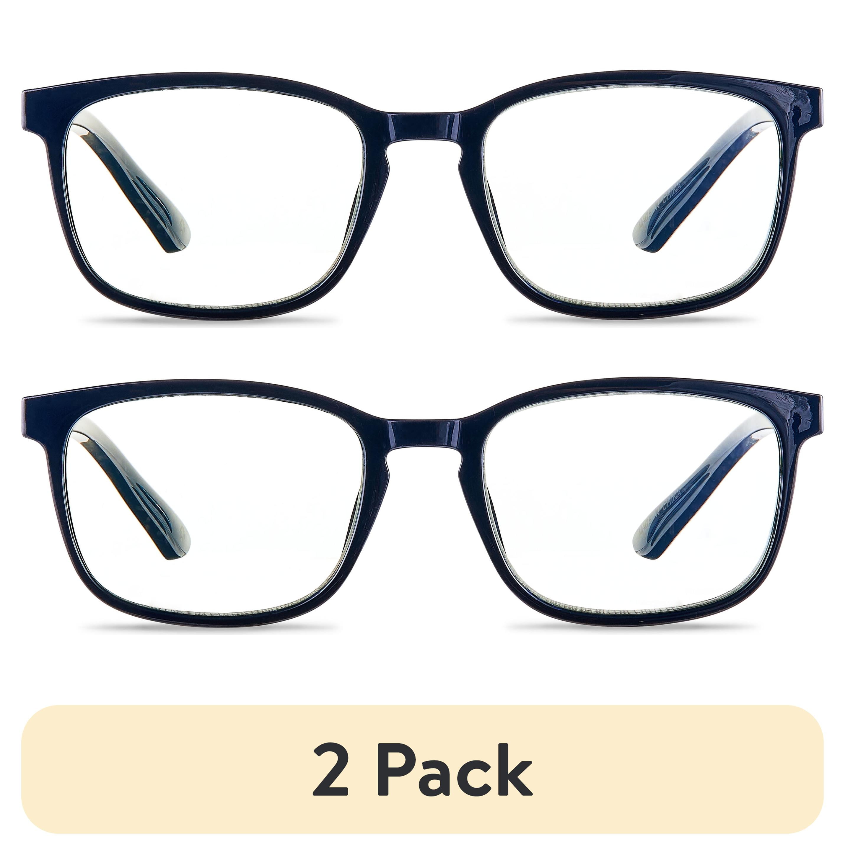 (2 pack) Equate Unisex Pike Bluelight Rectangular Reading Glasses with ...