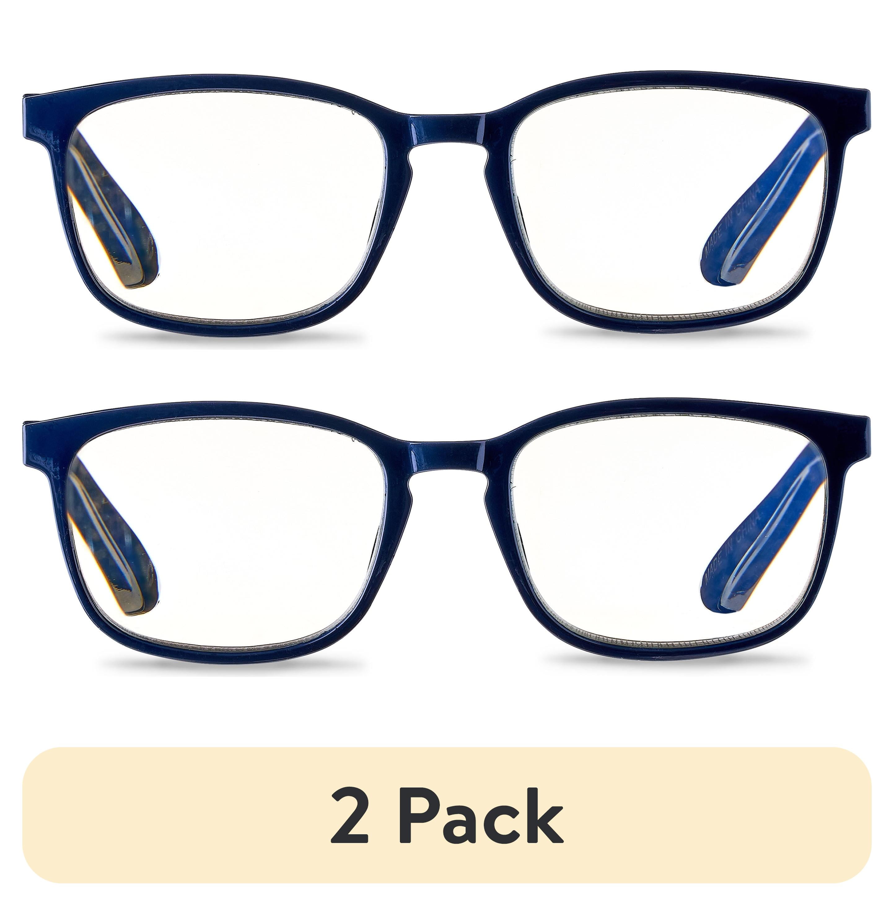 (2 pack) Equate Unisex Pike Bluelight Rectangular Reading Glasses with ...