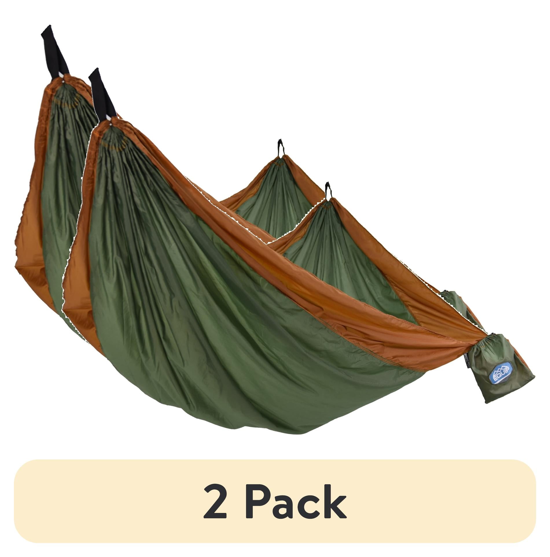 (2 pack) Equip Nylon Portable Camping Travel Hammock, One Person Sage ...