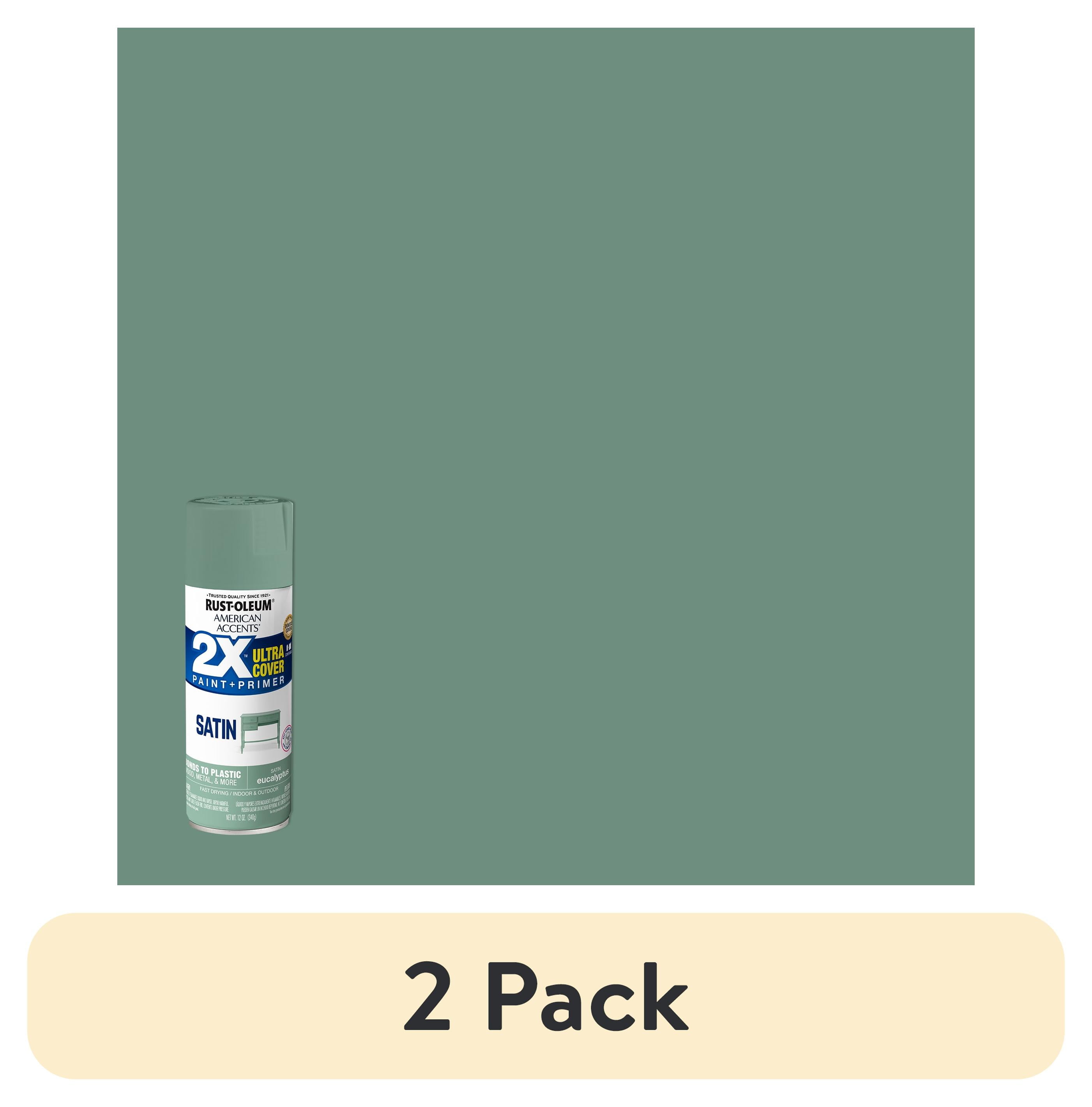 (2 pack) Eucalyptus, Rust-Oleum American Accents 2X Ultra Cover Satin ...