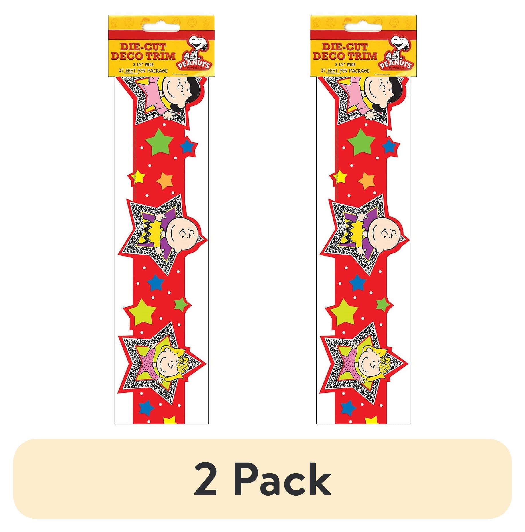 (2 pack) Eureka EU-845073-3 Peanuts Super Star Extra Wide Deco Trim ...