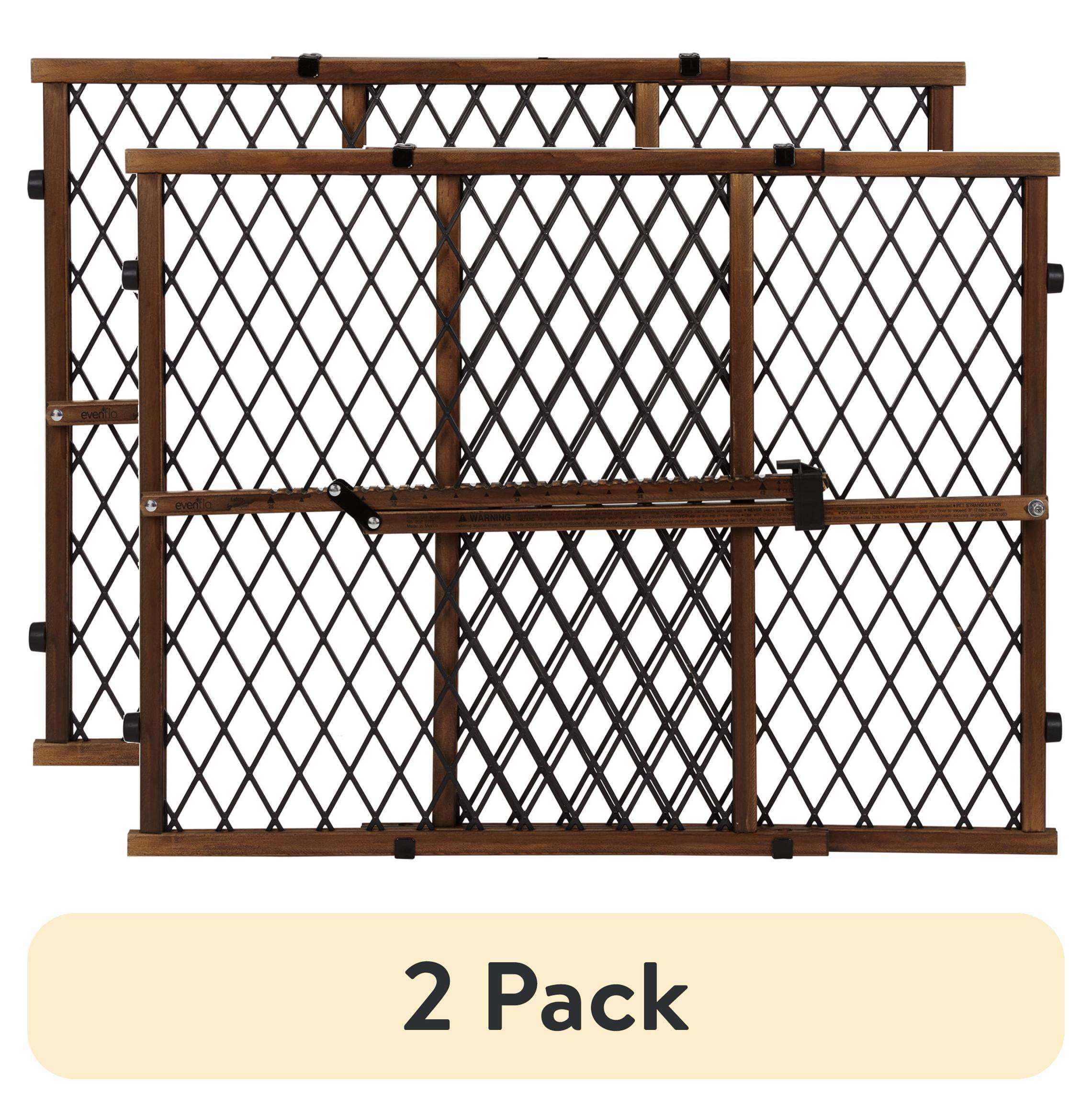 (2 pack) Evenflo Position & Lock Adjustable Wood Baby Gate, (Farmhouse ...