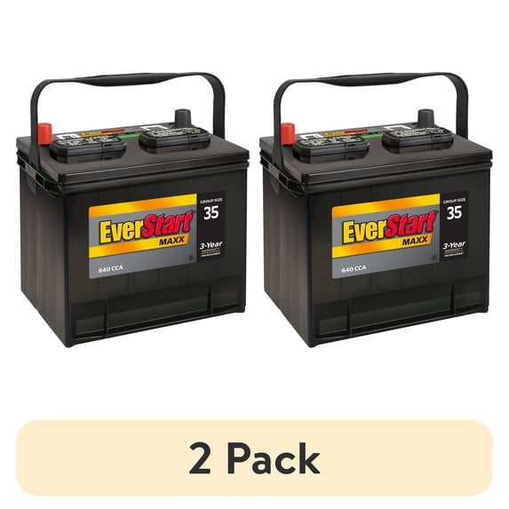 (2 pack) EverStart Maxx Lead Acid Automotive Battery, Group Size 35 12 ...