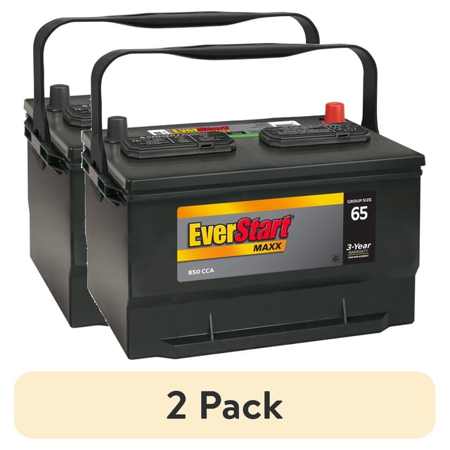 (2 pack) EverStart Maxx Lead Acid Automotive Battery, Group Size 65 12 ...