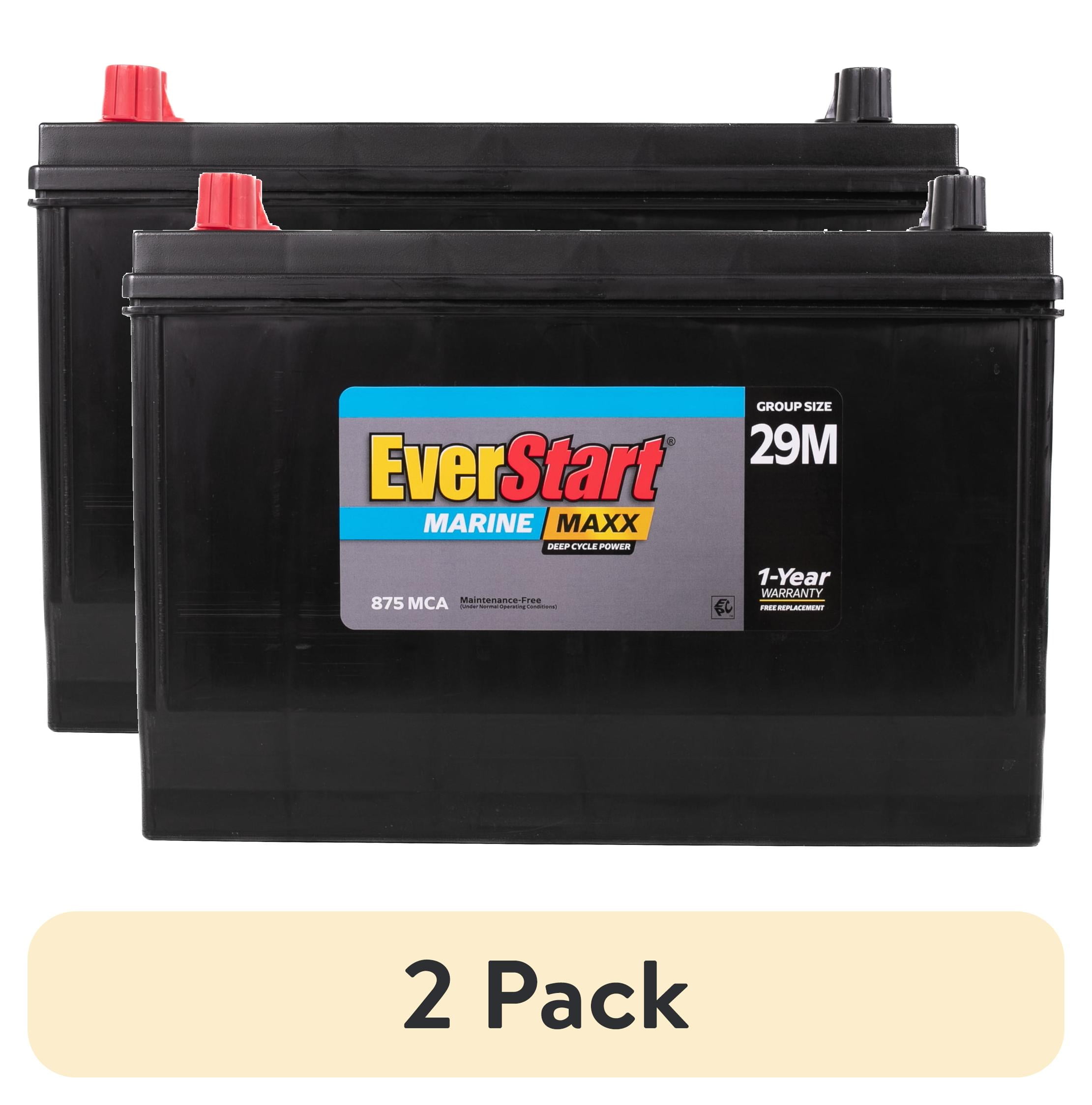 (2 pack) EverStart Maxx Lead Acid Marine & RV Deep Cycle Battery, Group ...
