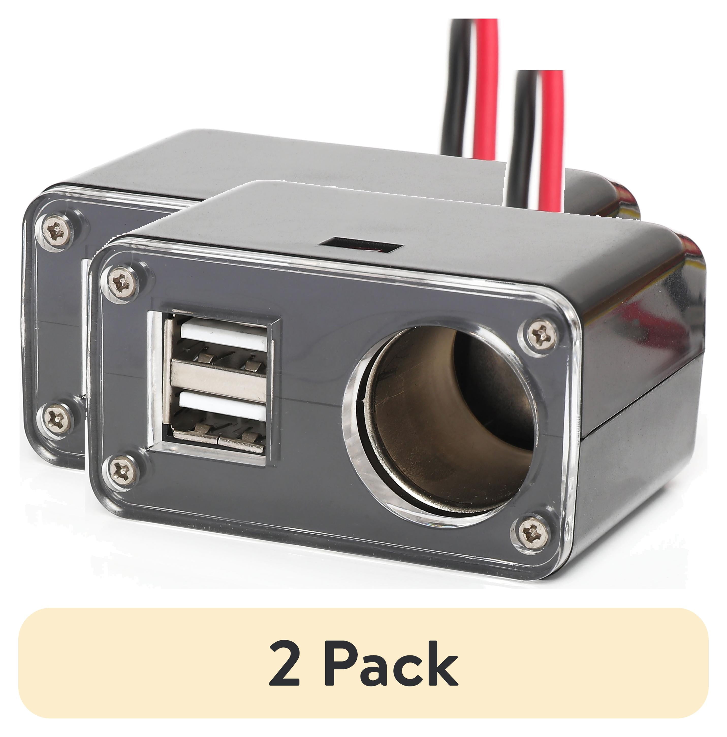 Ever Start Two-Way Dual USB 12V Power Outlet for Vehicles with Overload ...