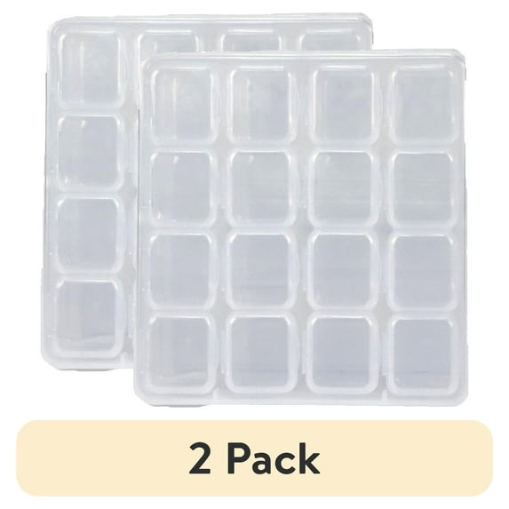 (2 pack) Everything Mary Craft Organizer, Bead & Craft Storage with 16 Stackable Jars - Walmart.com