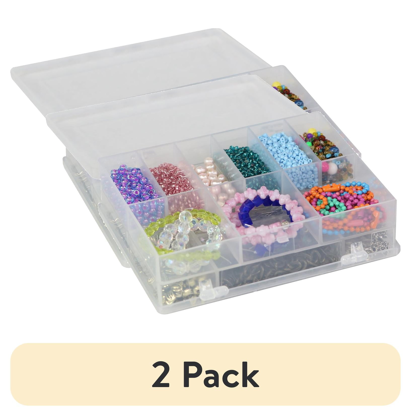 (2 pack) Everything Mary Double Sided Plastic Compartment Storage Box ...