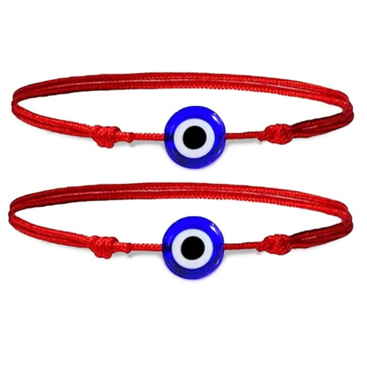(2-pack) Evil Eye Bracelets - Red String Bracelets Couples Gift - Lucky ...