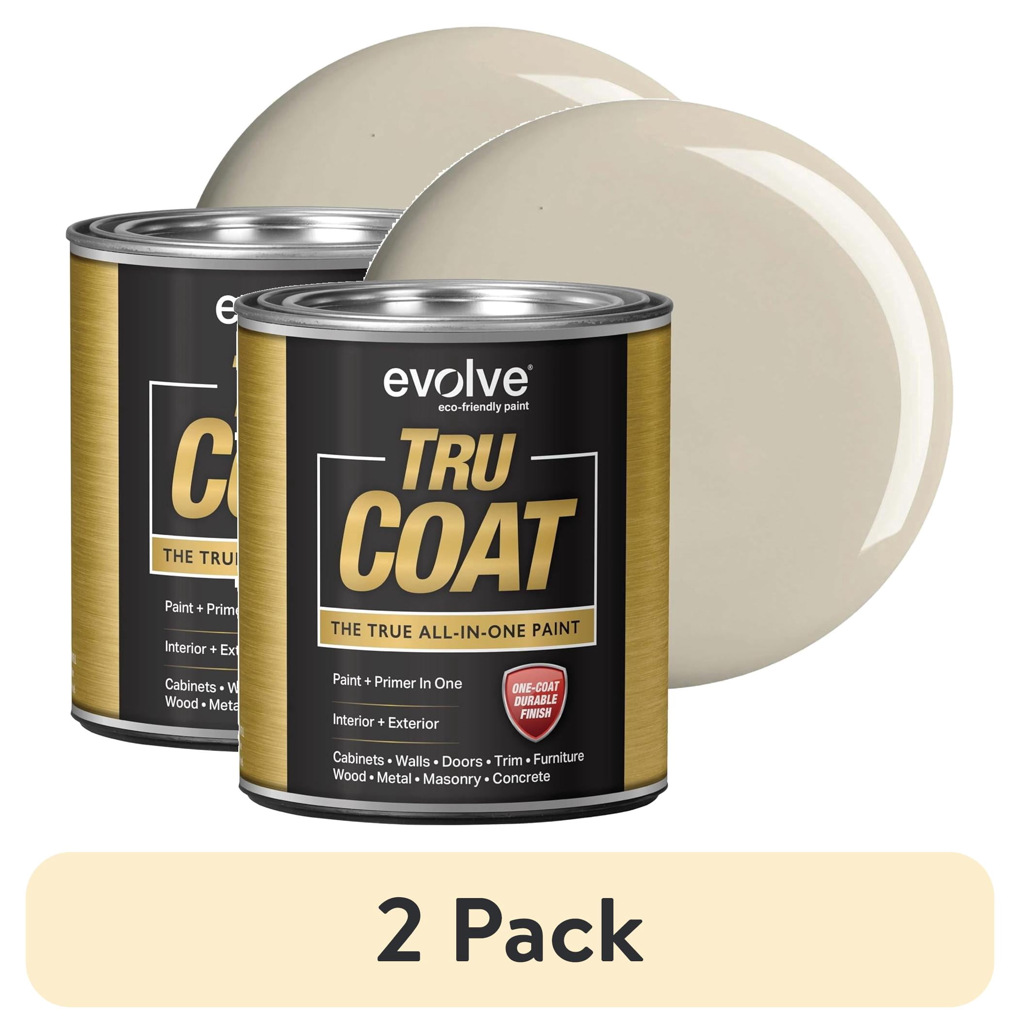 (2 pack) Evolve Tru Coat Balanced Beige Semi-Gloss Acrylic Latex All in ...