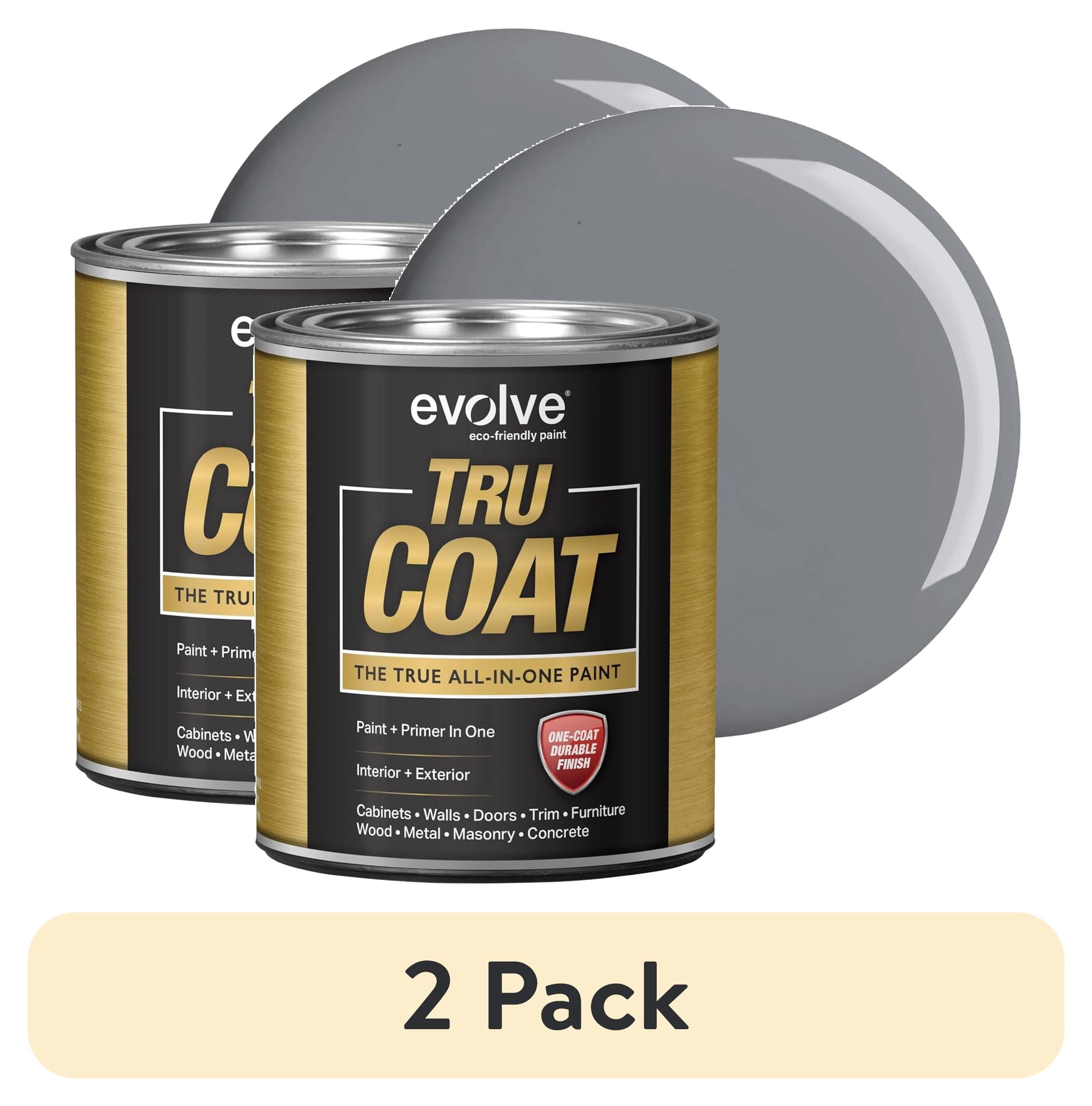 (2 pack) Evolve Tru Coat Granite Matte Acrylic Latex All in One Paint ...