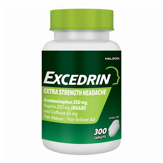 (2 pack) Excedrin Extra Strength Caplets for Headache Relief, 300 count ...