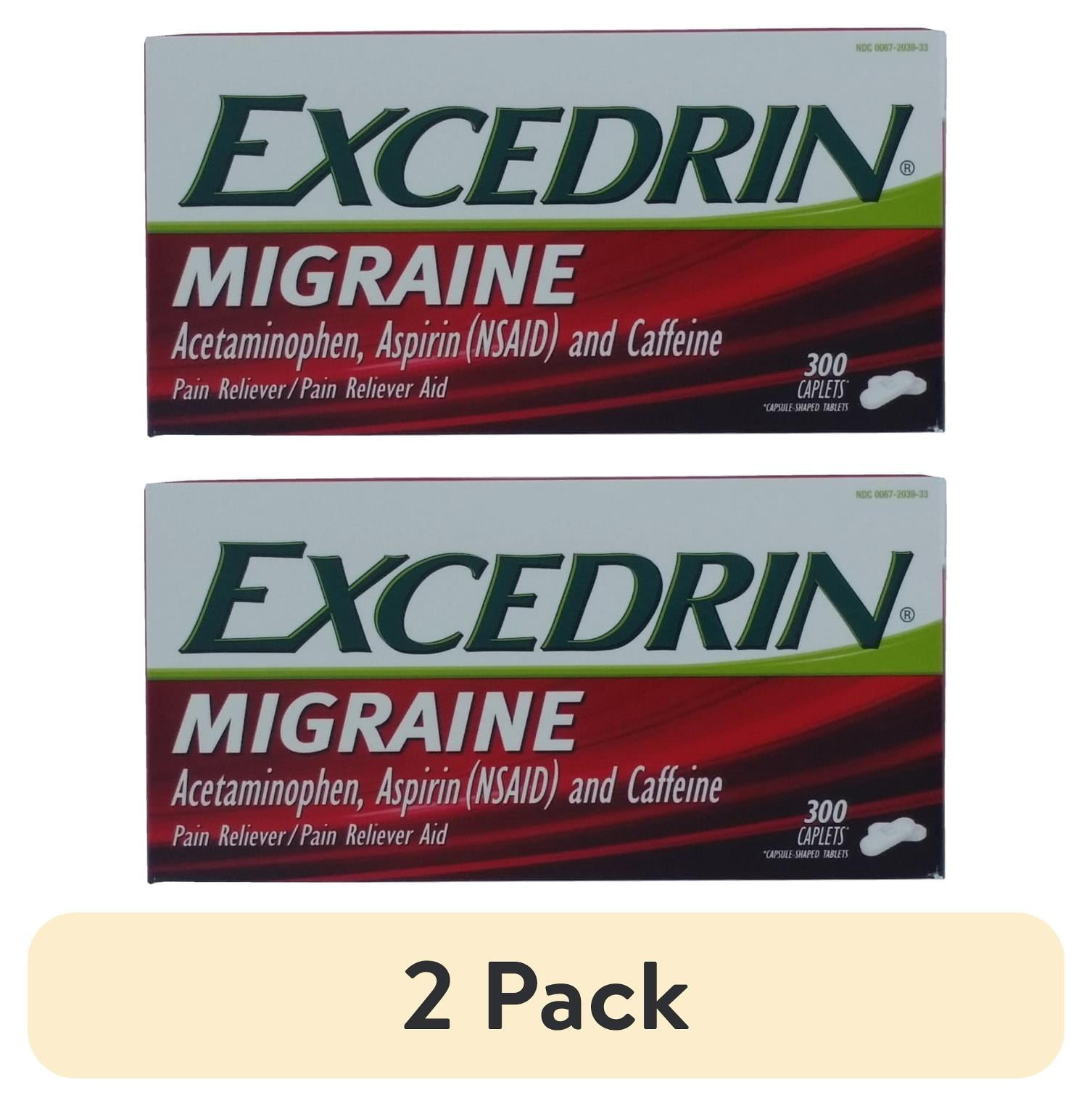 (2 pack) Excedrin Migraine Caplets (300 Count) - Walmart.com