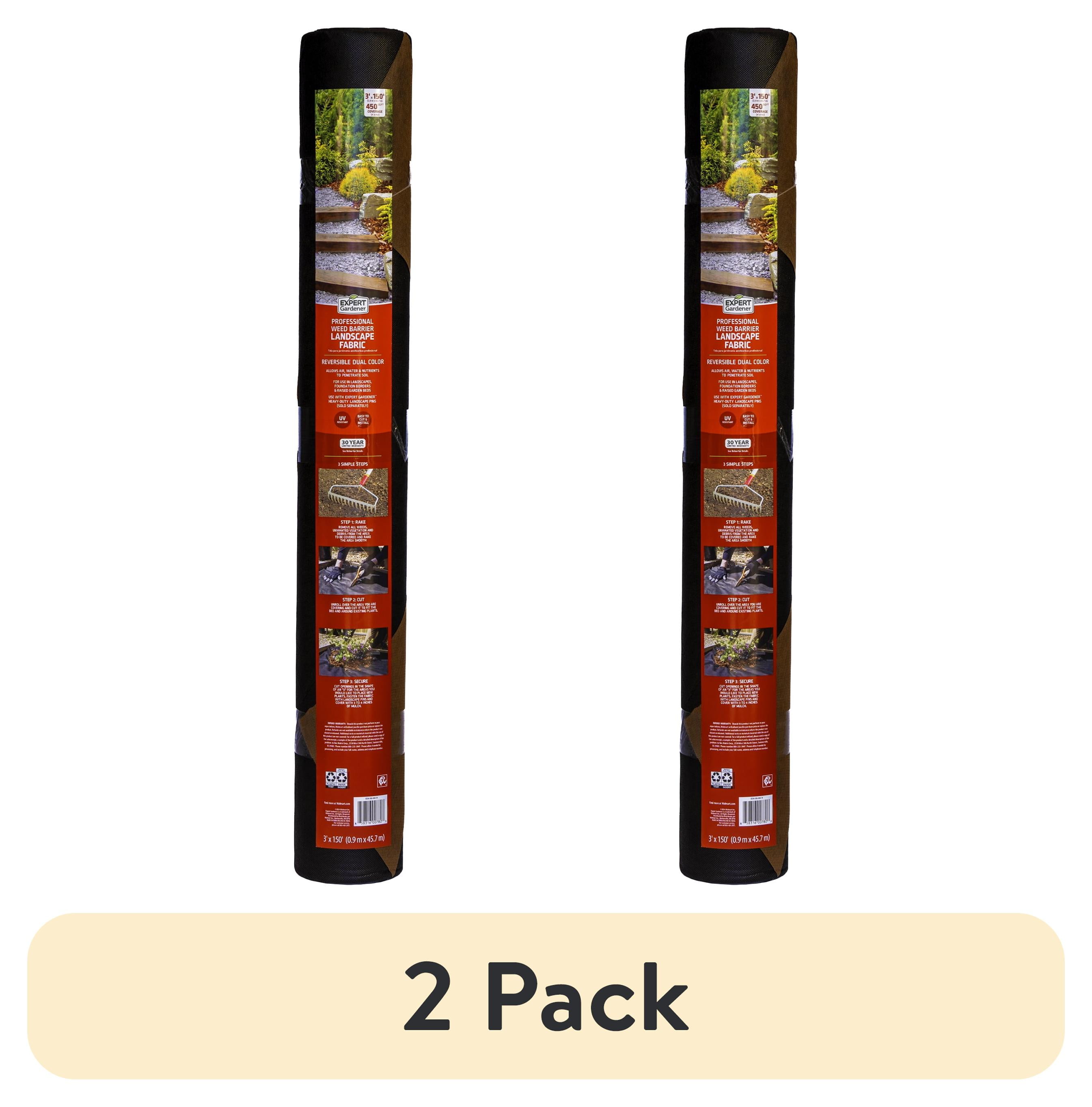 (2 pack) Expert Gardener 3' x 150' Professional Weed Barrier Fabric ...