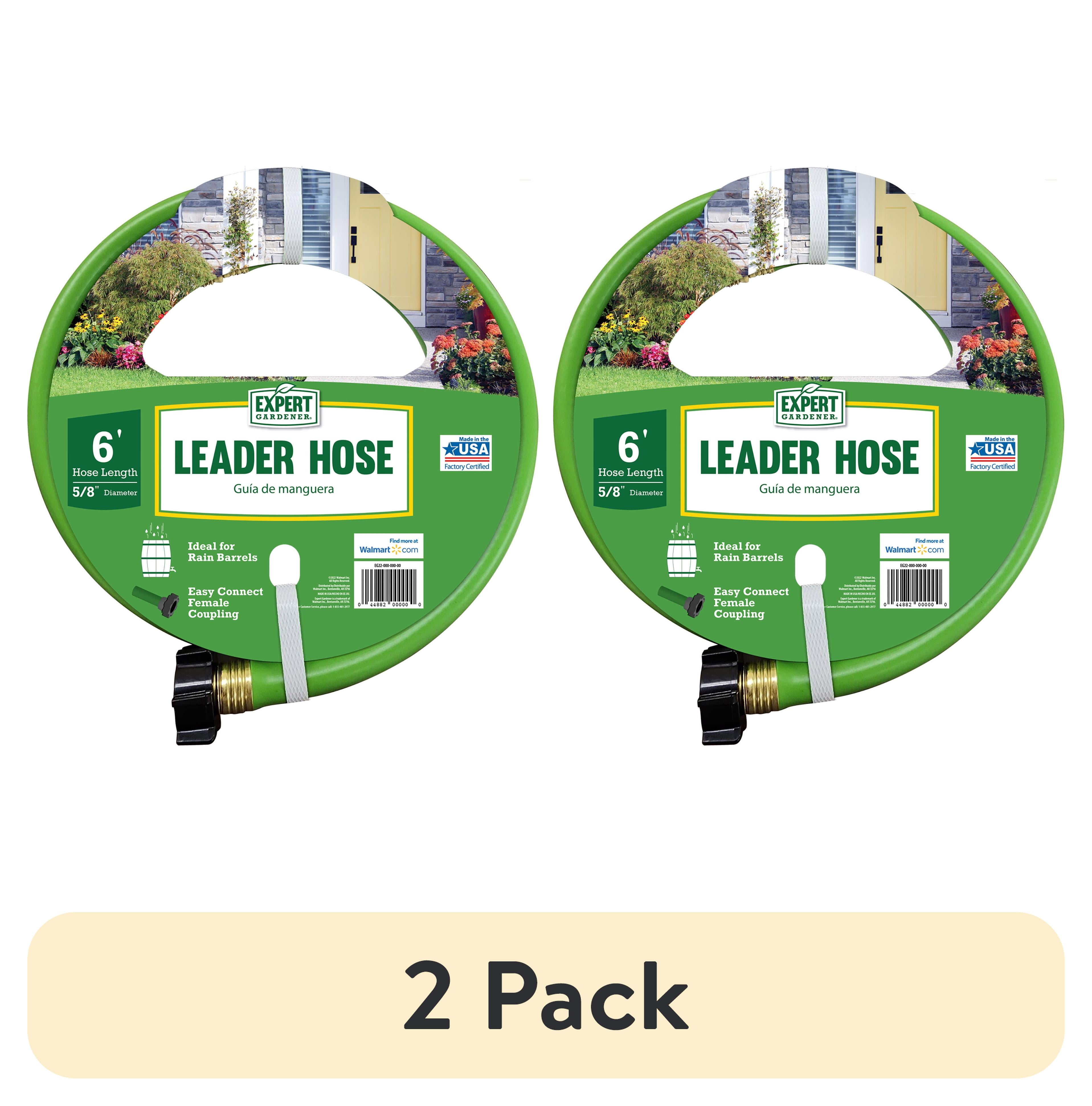 (2 pack) Expert Gardener 5/8 in. x 6 ft. Leader Hose - Walmart.com
