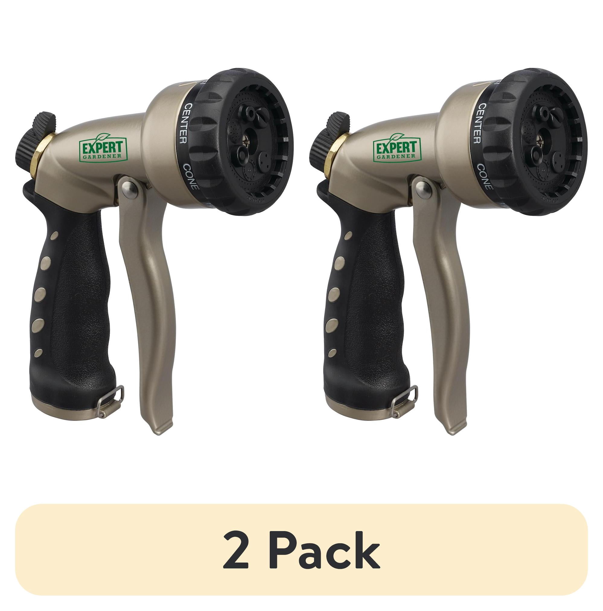 (2 pack) Expert Gardener 7-Pattern Metal Front Trigger Hose Watering ...