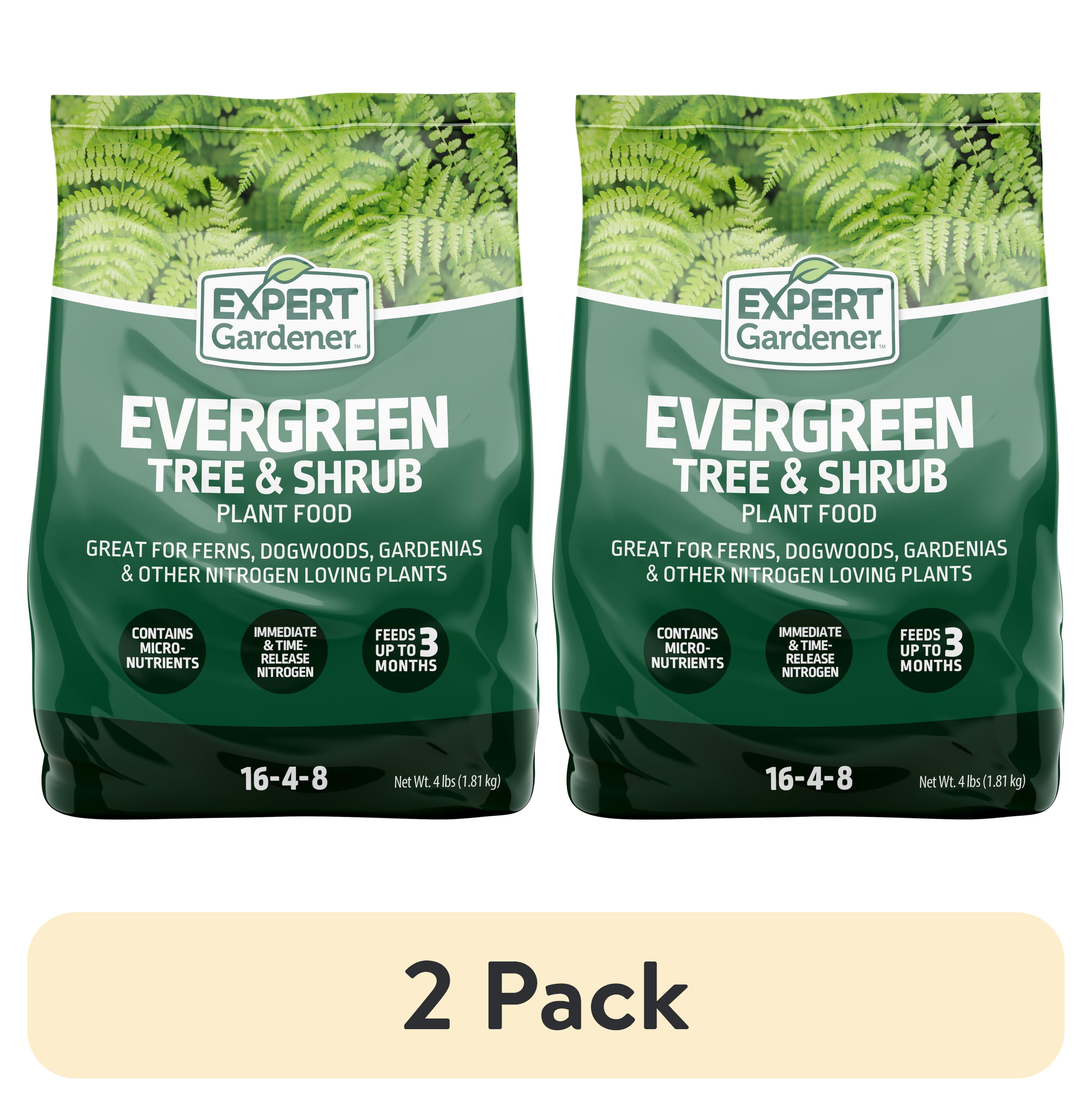 (2 pack) Expert Gardener Evergreen Tree and Shrub Plant Food, 16-4-8 ...