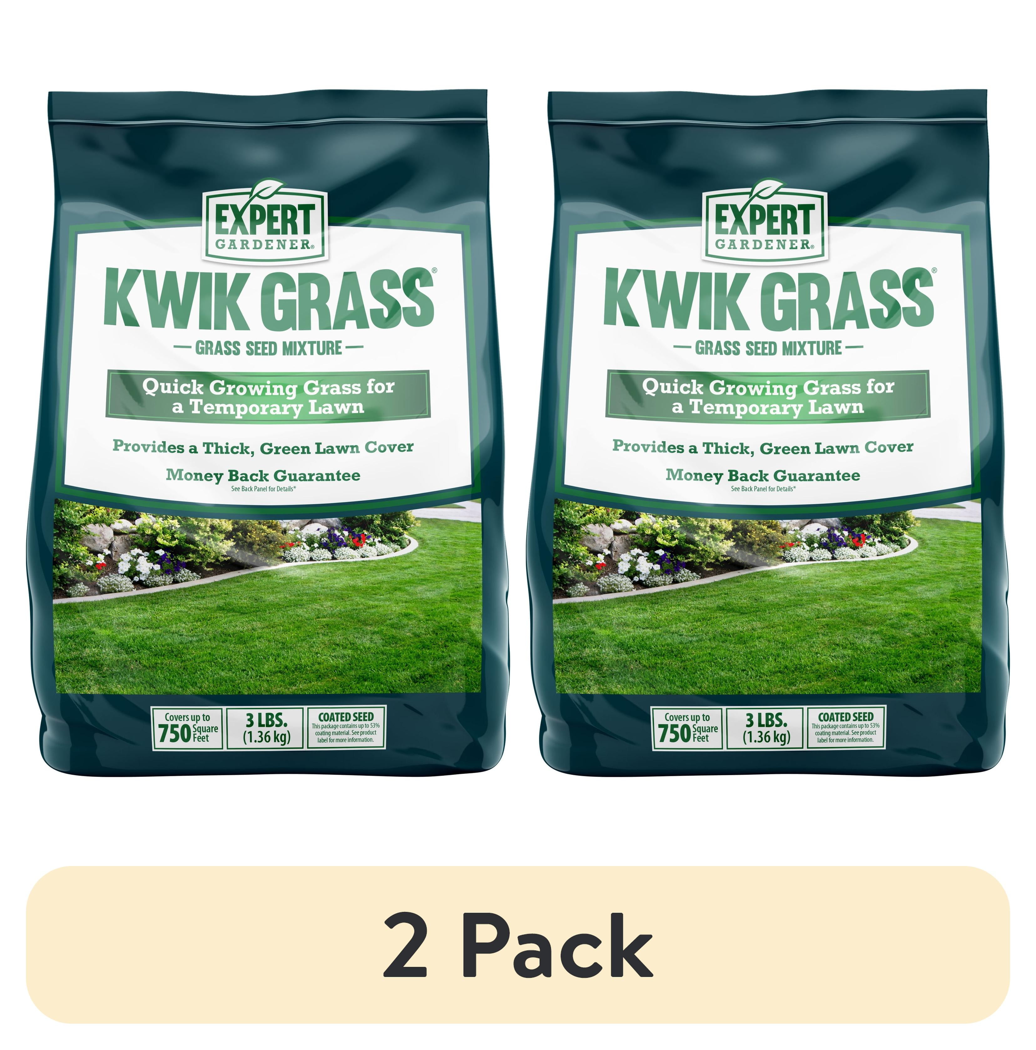 (2 pack) Expert Gardener Kwik Grass Seed Mix, for Sun to Partial Shade ...