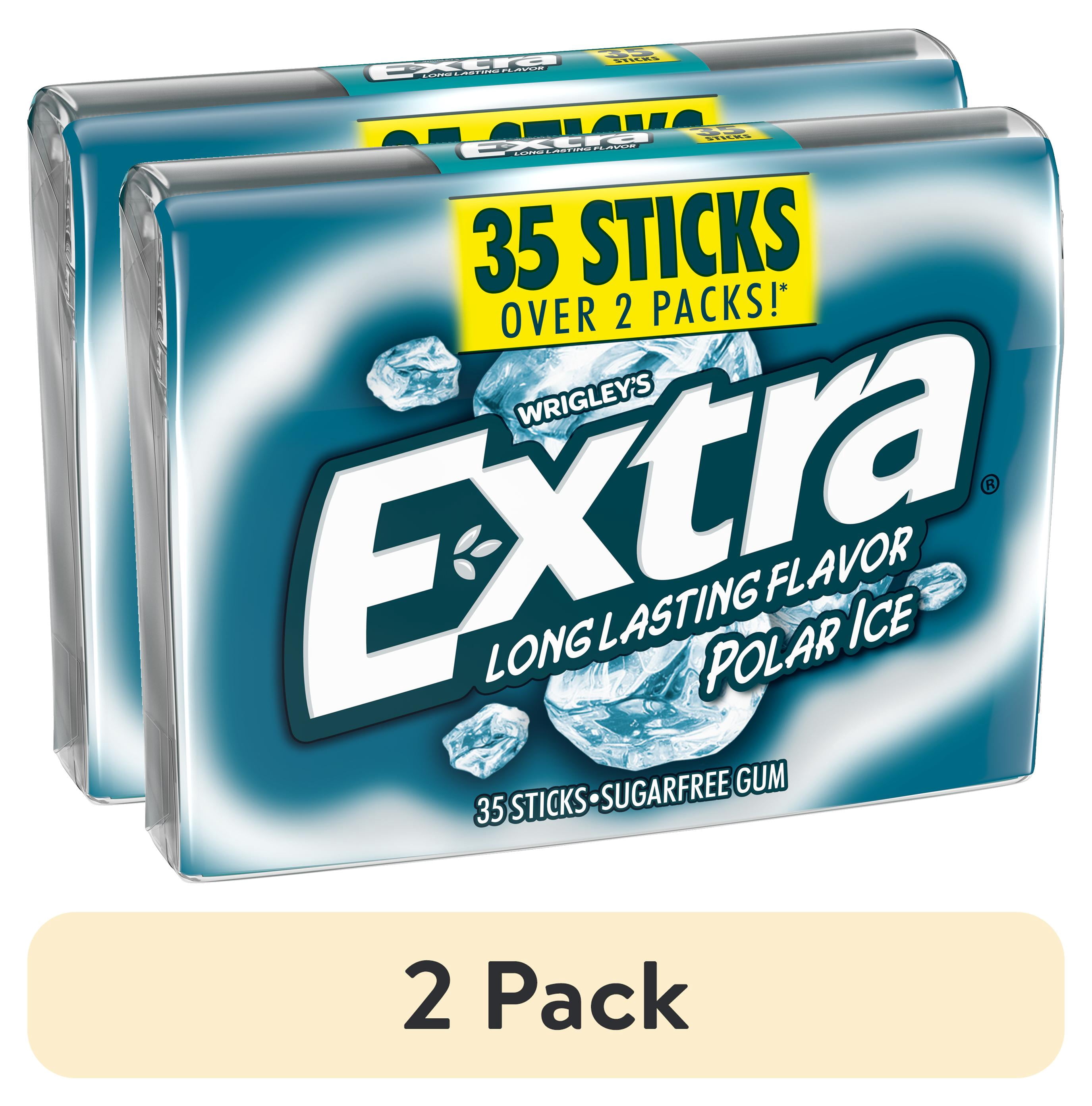(2 pack) Extra Polar Ice Back To School Sugar Free Chewing Gum - 35 ...
